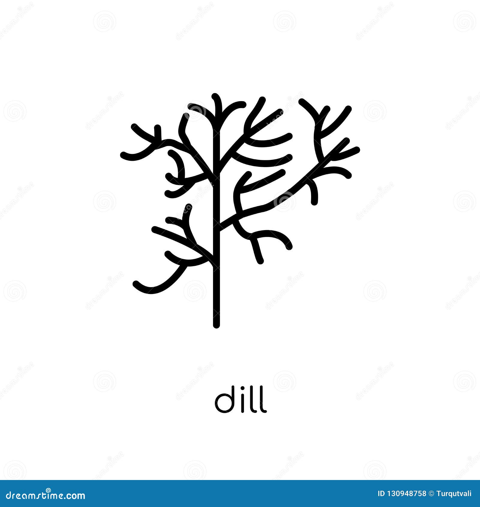 Dill Icon from Fruit and Vegetables Collection. Stock Vector ...