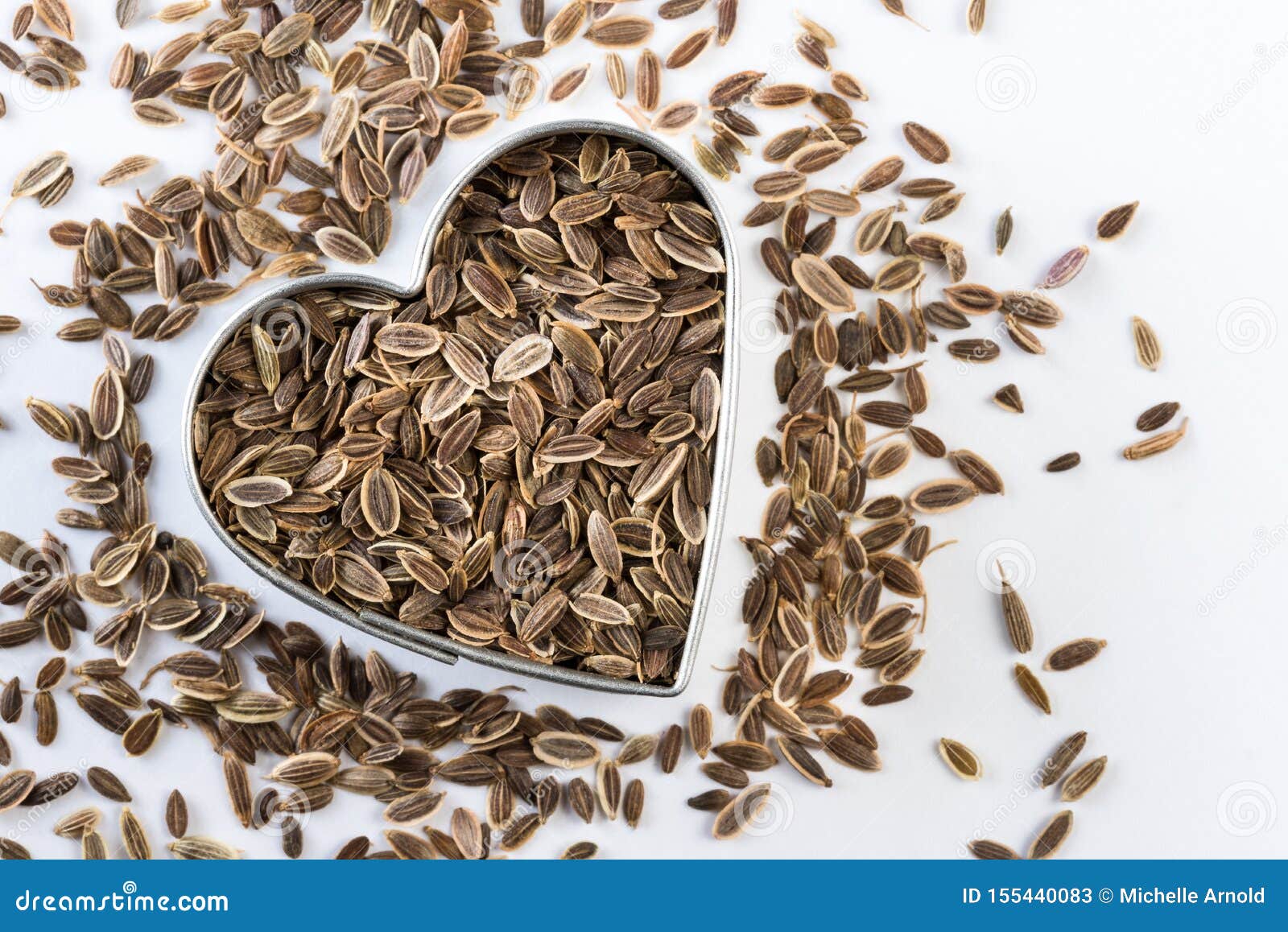 Dill Seeds in a Heart Shape Stock Image - Image of dill, emotion: 155440083