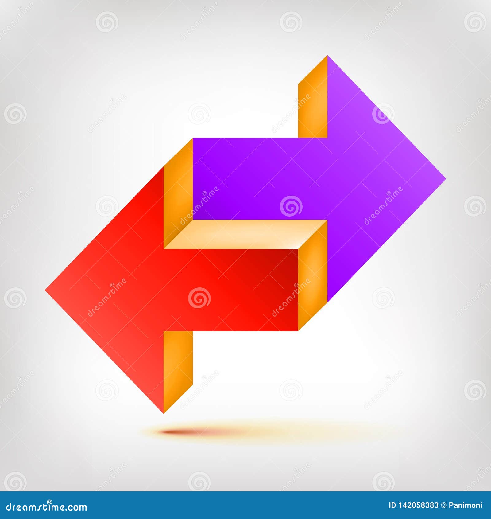Two Color Pointer Vector Icon From Cursor Concept. Isolated Blue ...