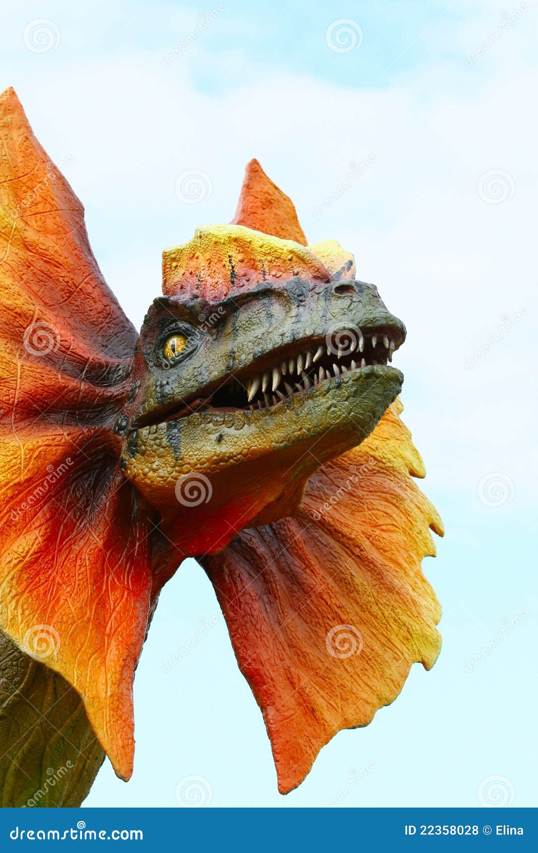 Dilophosaurus dinosaur editorial stock photo. Image of open - 22358028