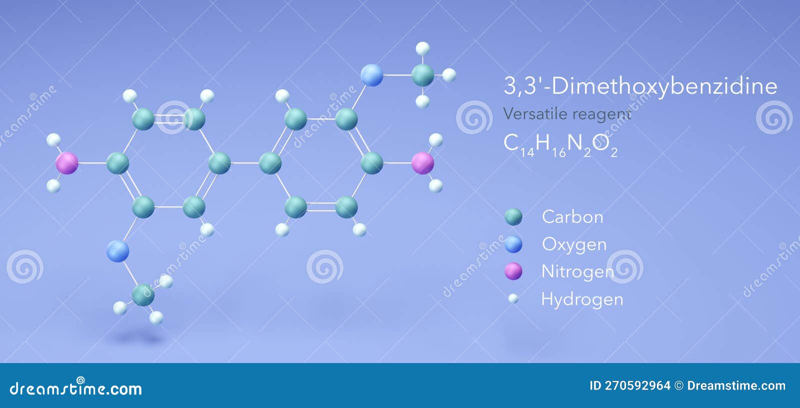 3 3diméthoxybenzidine Structure Moléculaire Réactif Polyvalent Formule ...