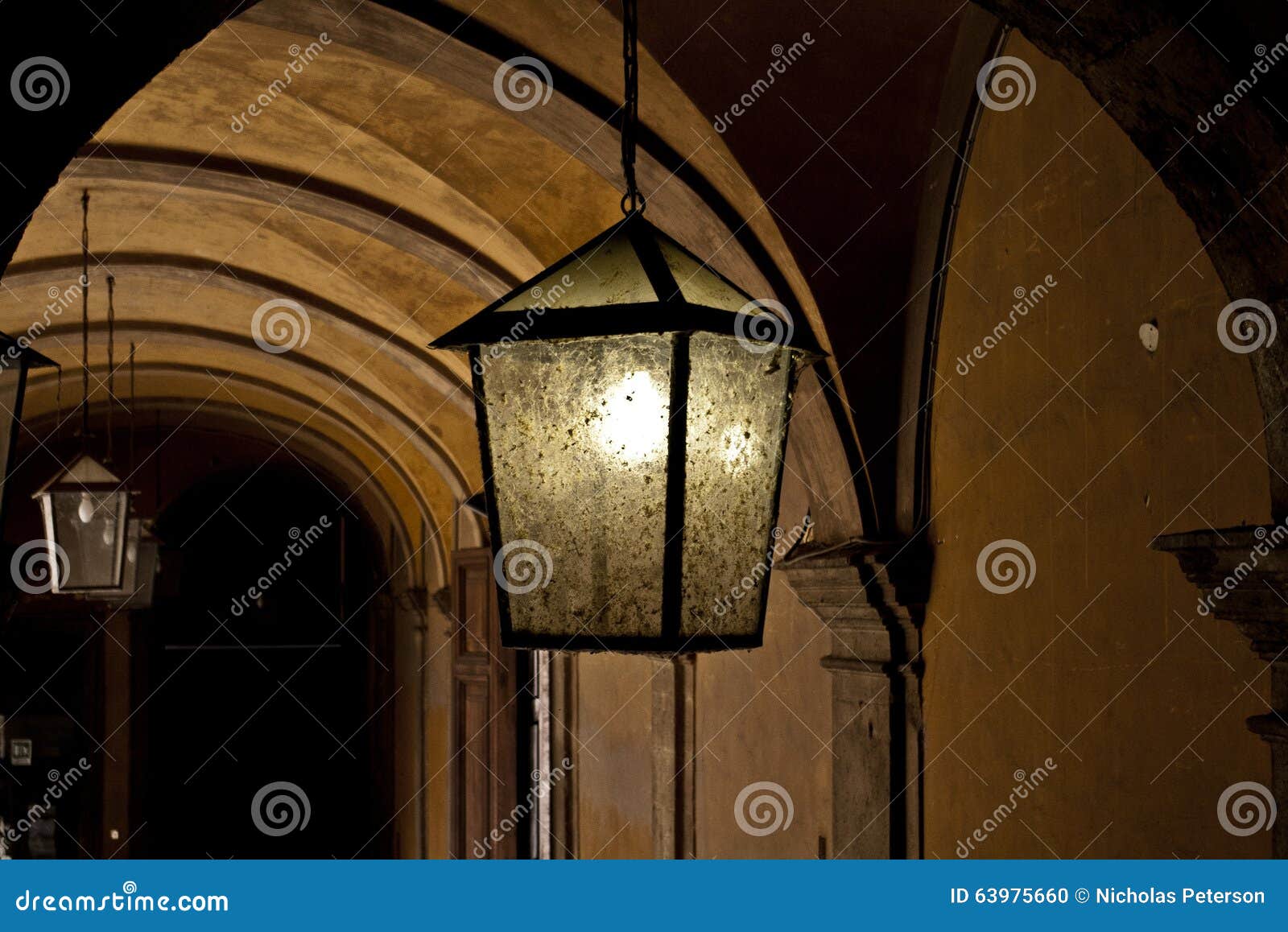 Dim Lamp stock photo. Image of vintage, spooky, shadows - 63975660
