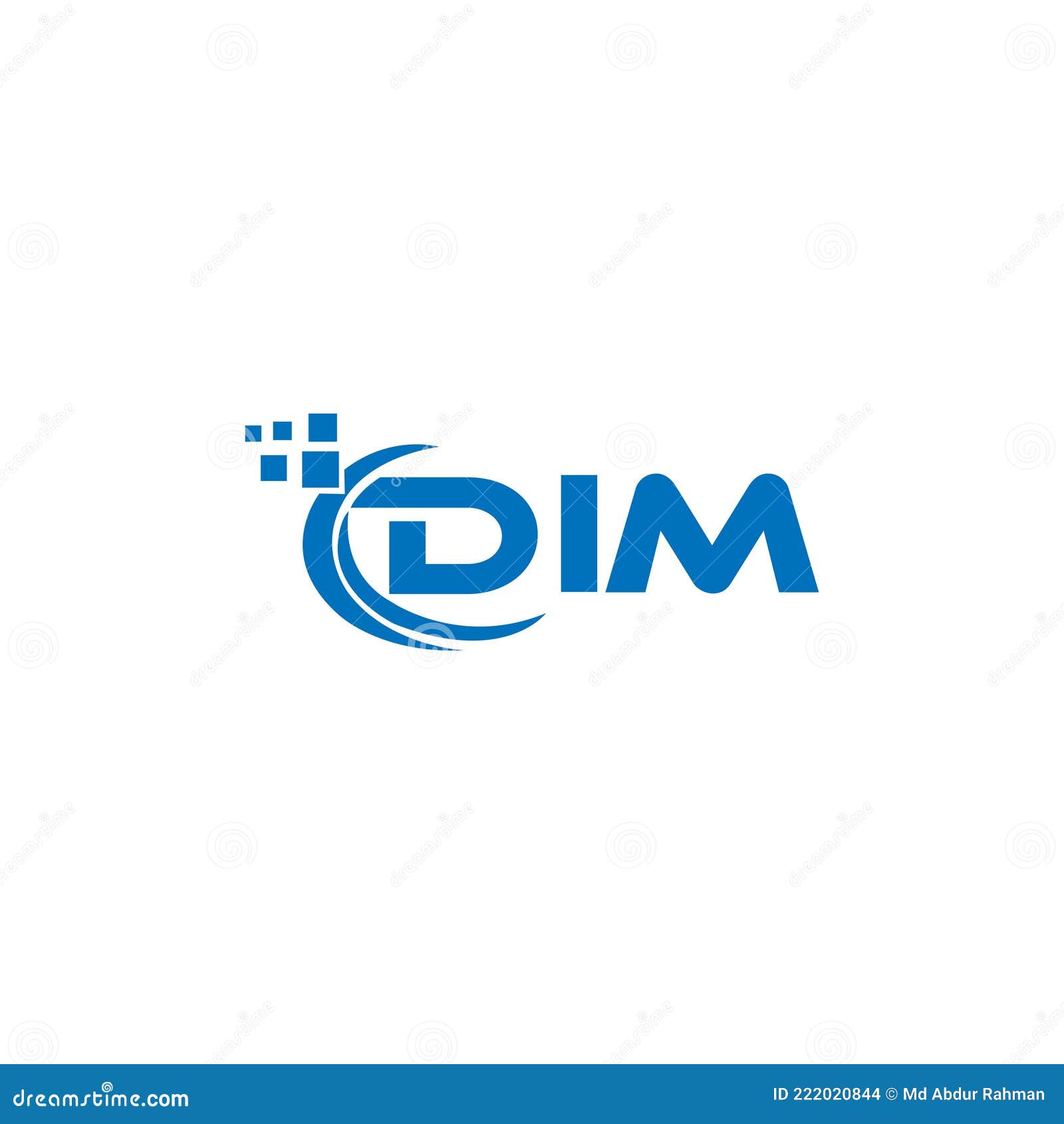 DIM Letter Logo Design on White Background. DIM Creative Initials ...