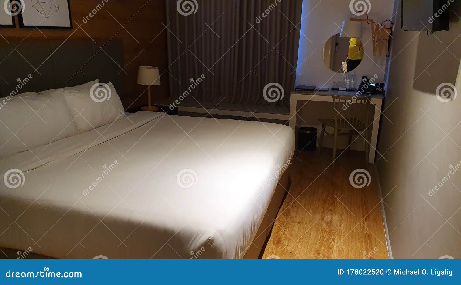 Dim Light Inside Hotel Room Stock Photo - Image of indoor, design ...