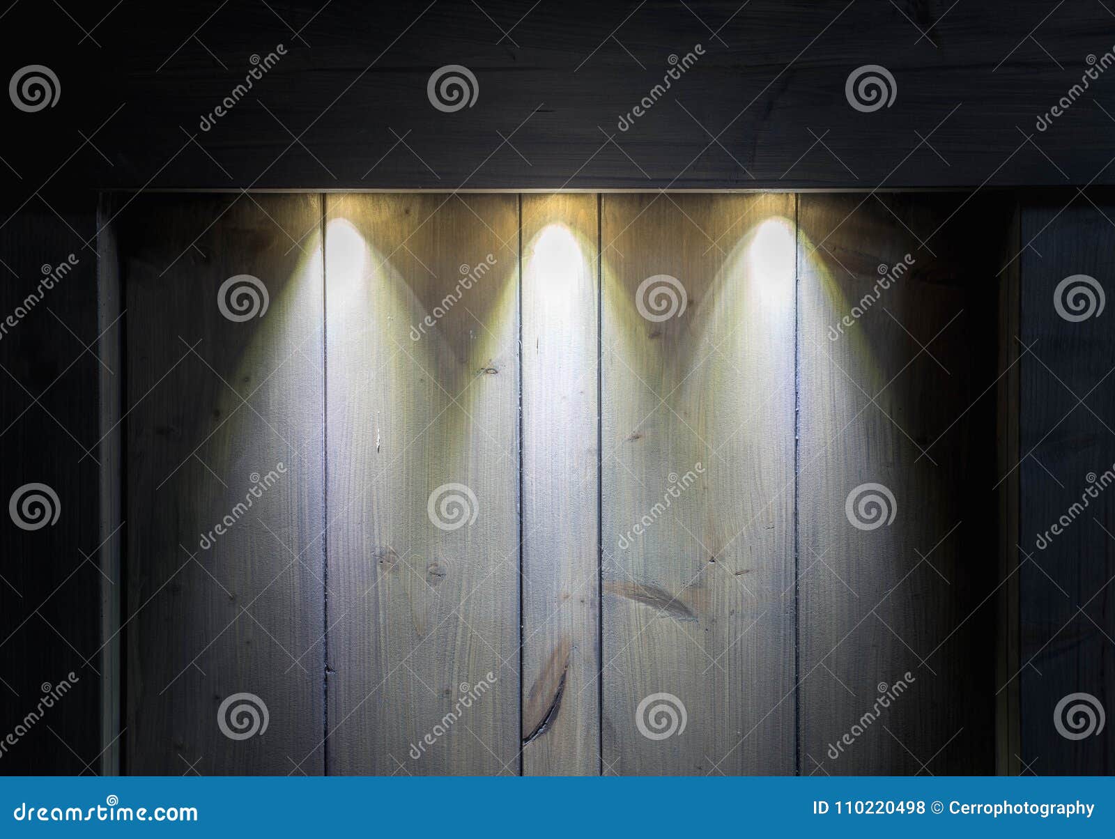 Dim Lights Wooden Wall Interior Design Stock Photo - Image of ...