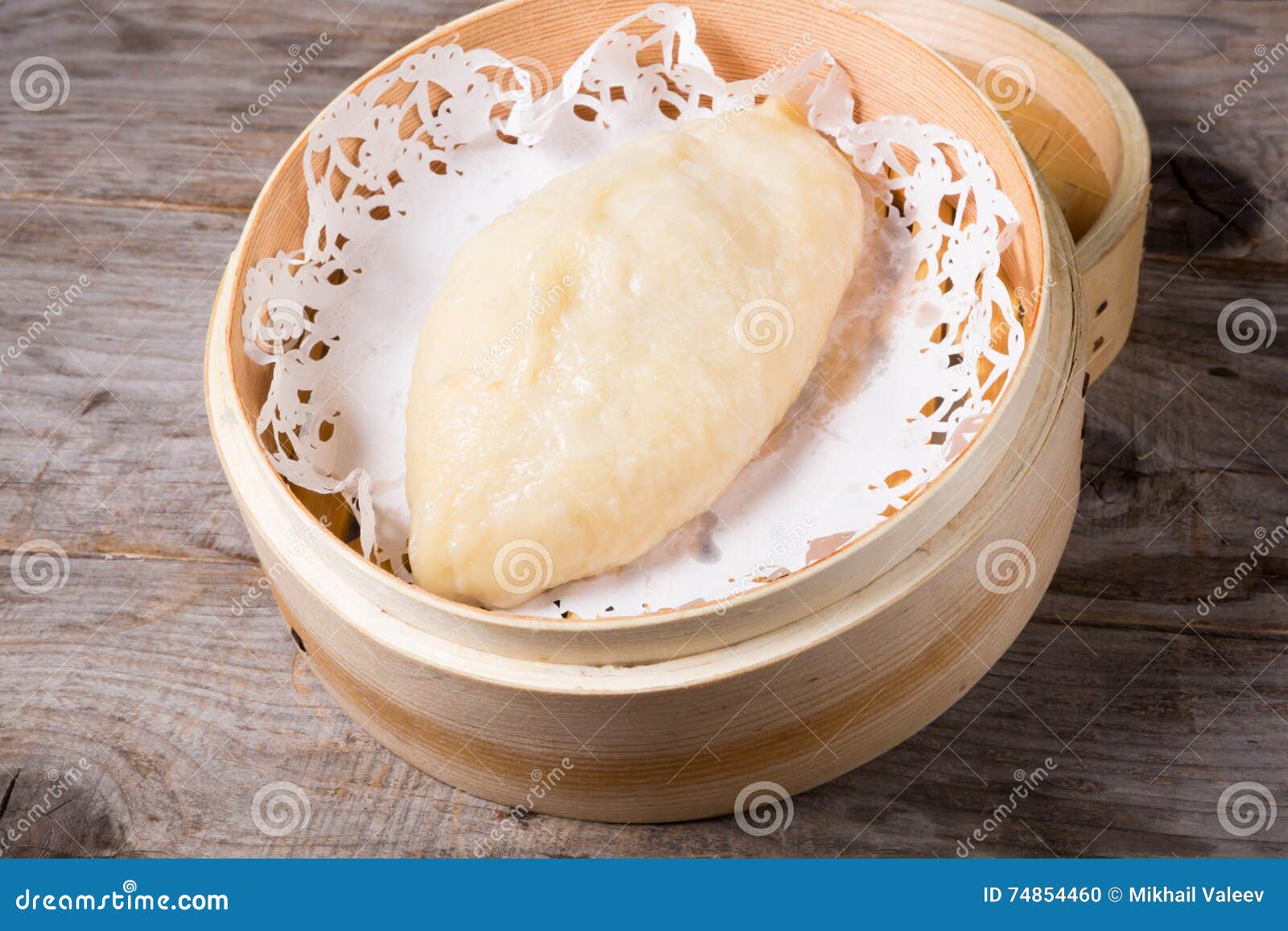 Dim sum in bamboo steamer stock photo. Image of dumpling - 74854460
