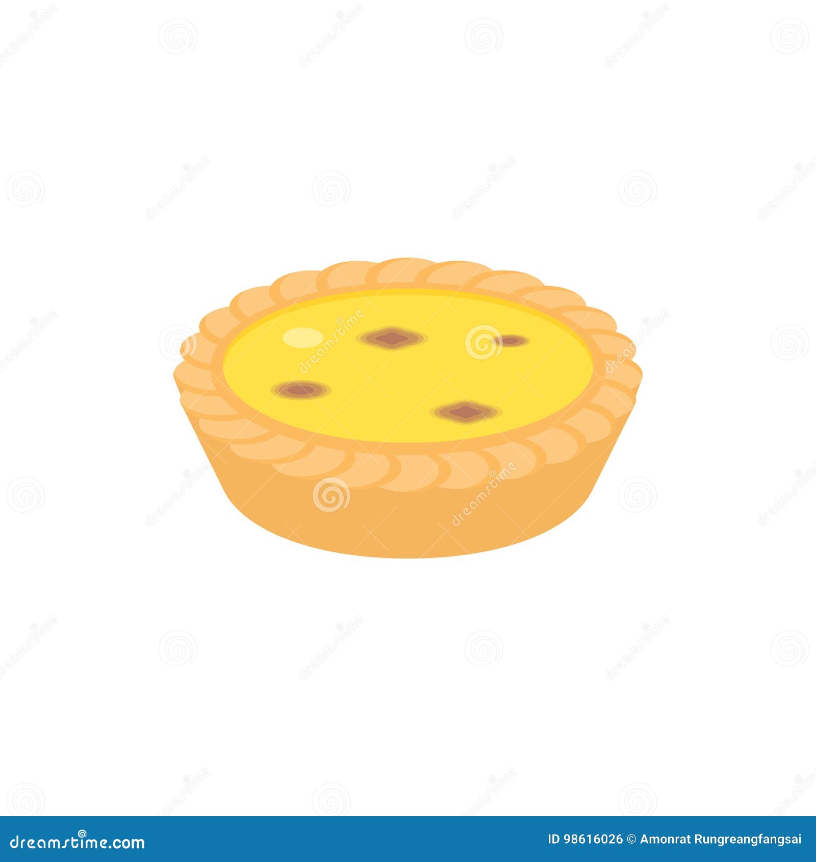 Dim Sum Dessert, Egg Tart in Cantonese Style Stock Vector - Illustration of bakery, round: 98616026