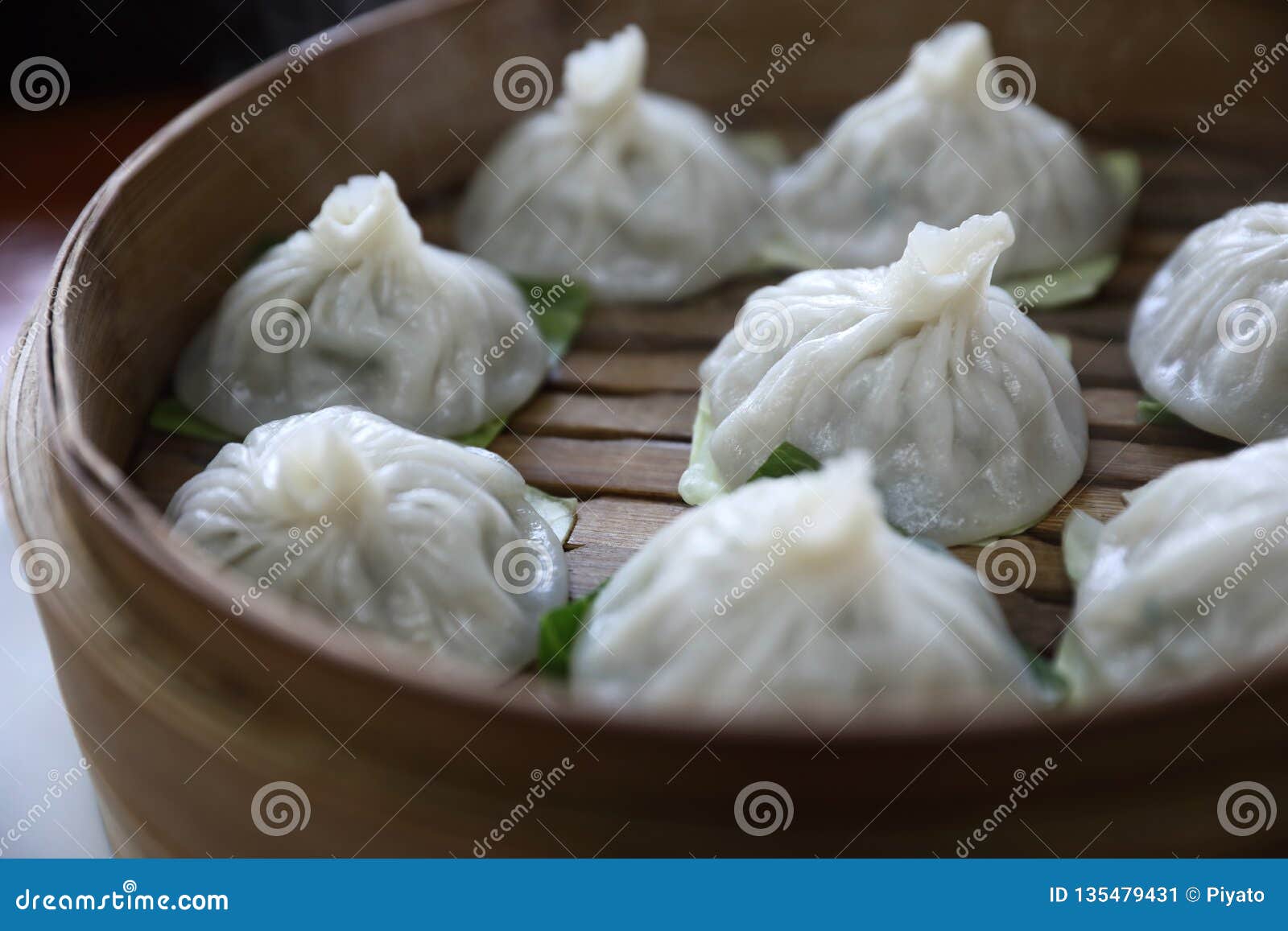 Dim Sum Dumpling on Bamboo Basket , Chinese Food Stock Image - Image of ...