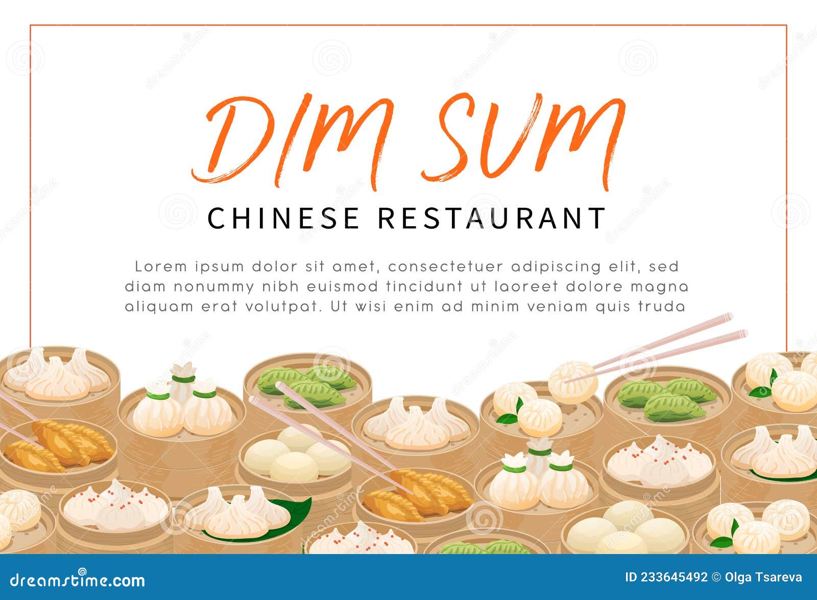 Dim Sum Dumplings Restaurant Template of Poster, Flyer, Menu Cover ... Dim Sum Dumplings Restaurant Template of Poster, Flyer, Menu Cover ...