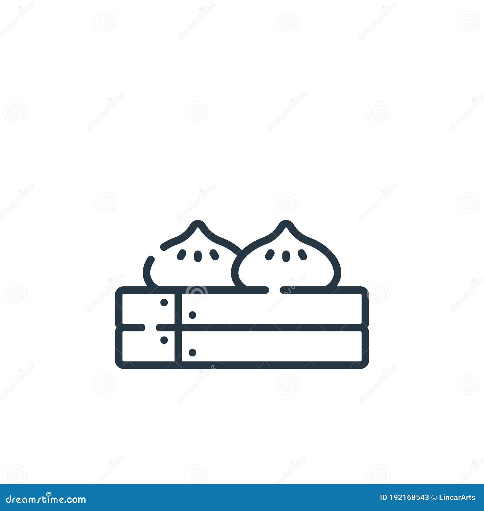 Dim Sum Icon Vector from Fast Food Concept. Thin Line Illustration of ...
