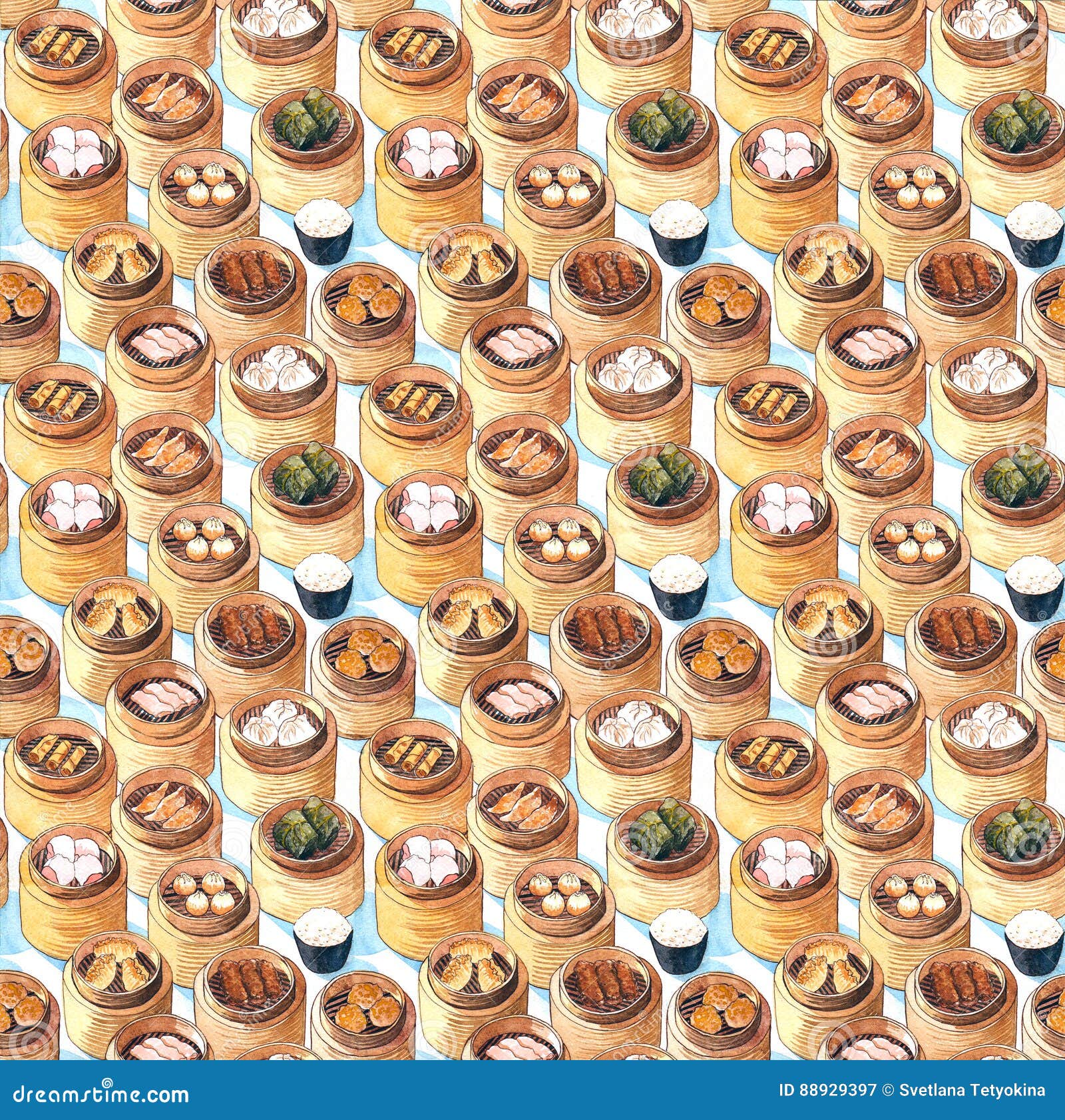 Dim Sum Pattern stock illustration. Illustration of cook - 88929397