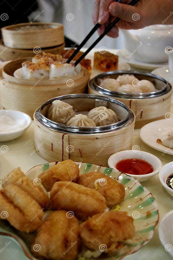 Dim Sum Table stock photo. Image of steamer, asia, bamboo - 424590