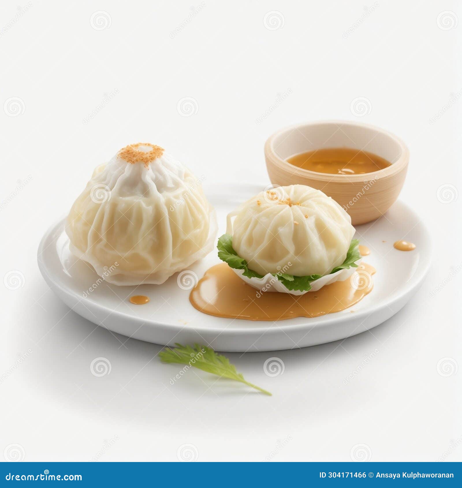 Dim Sum on White Background, Chinese Food Stock Illustration ...