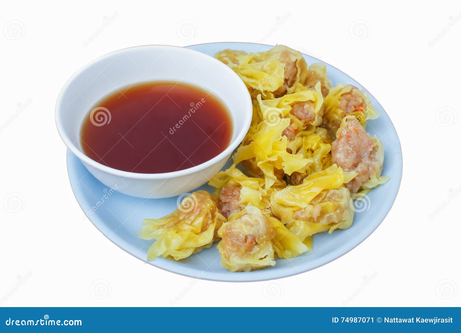 Dim Sum on a White Background Stock Image - Image of cuisine, roll ...