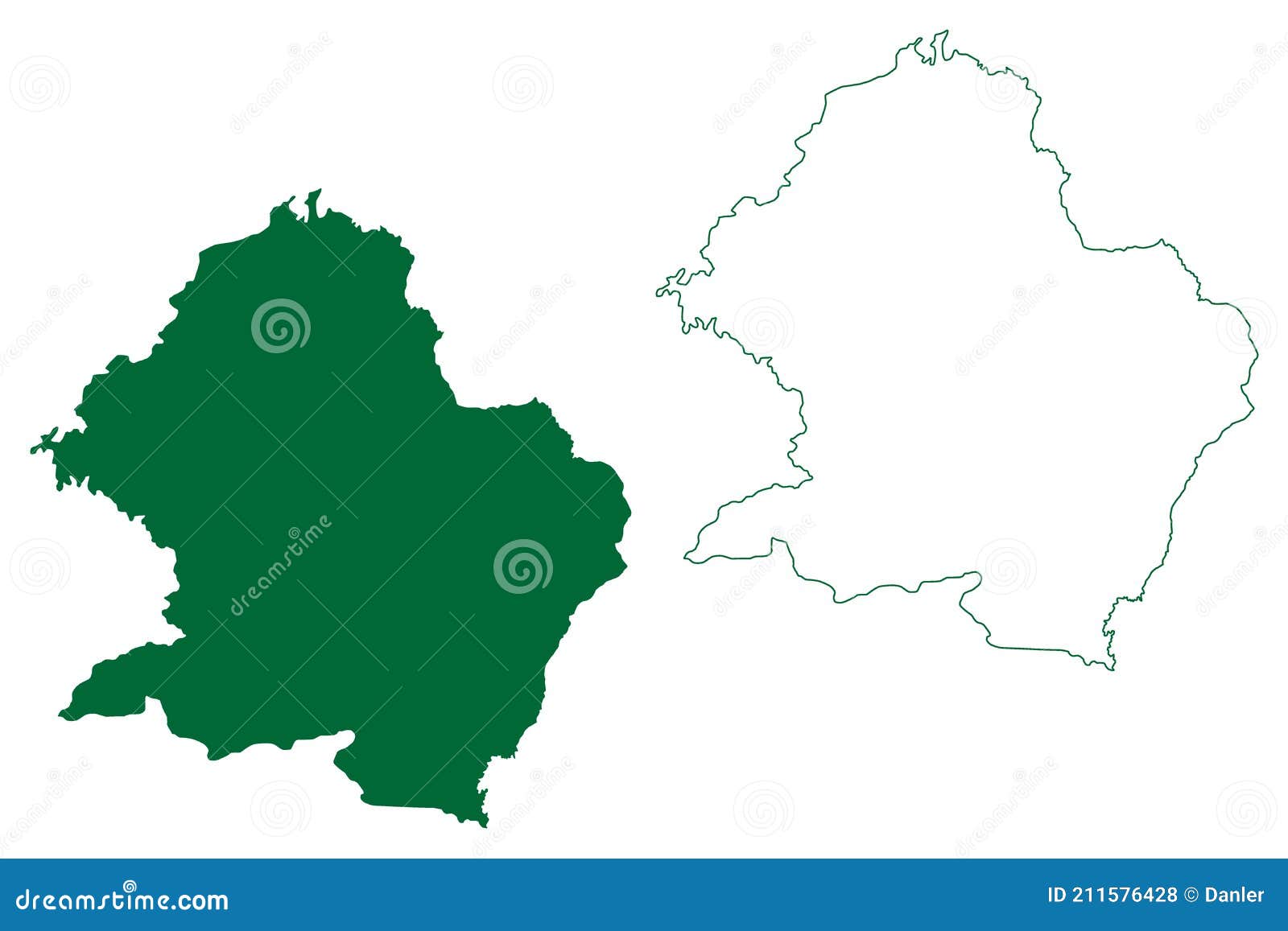 Cachar District Assam State, Republic Of India Map Vector Illustration ...