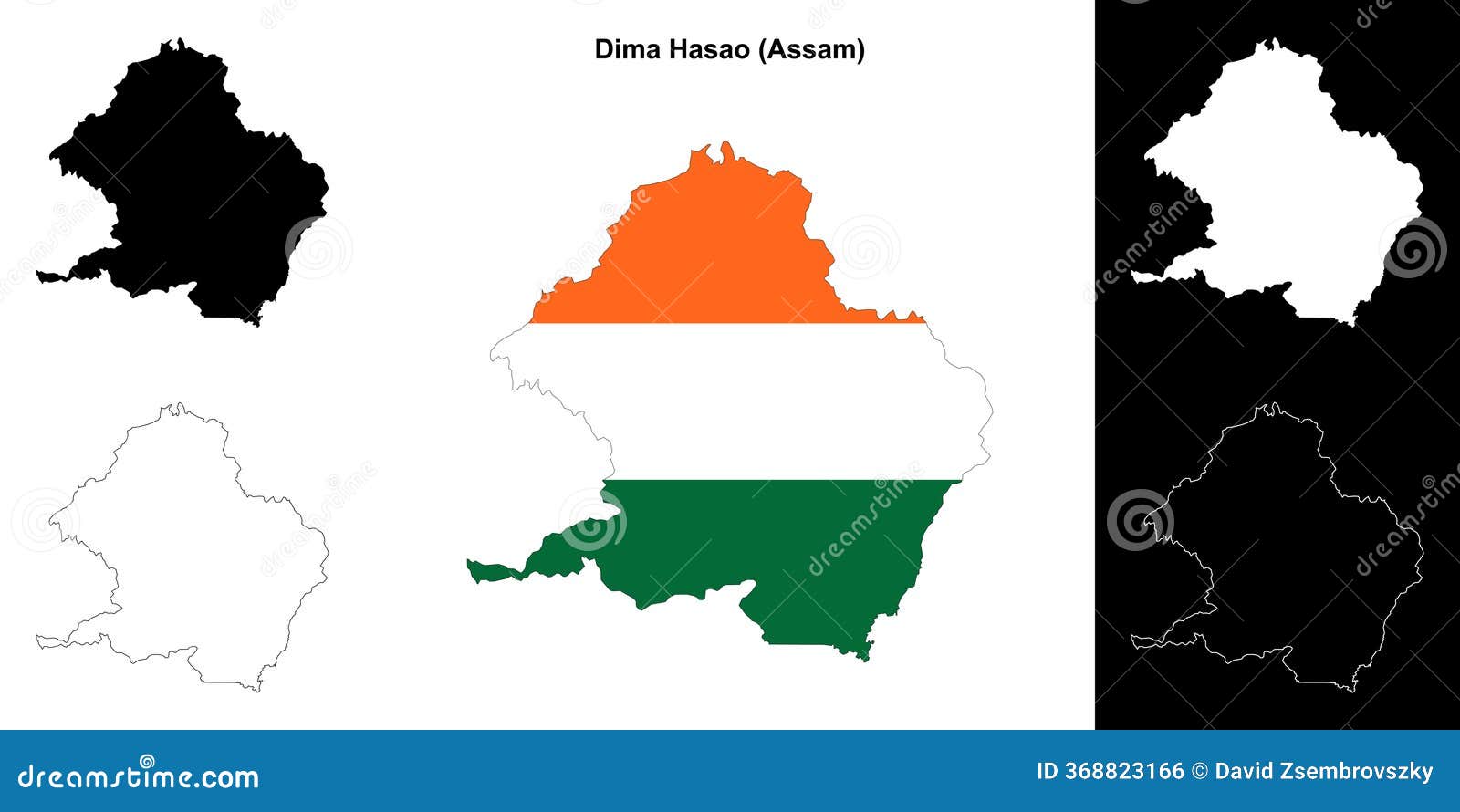 Dima Hasao District Assam State, Republic Of India Map Vector ...