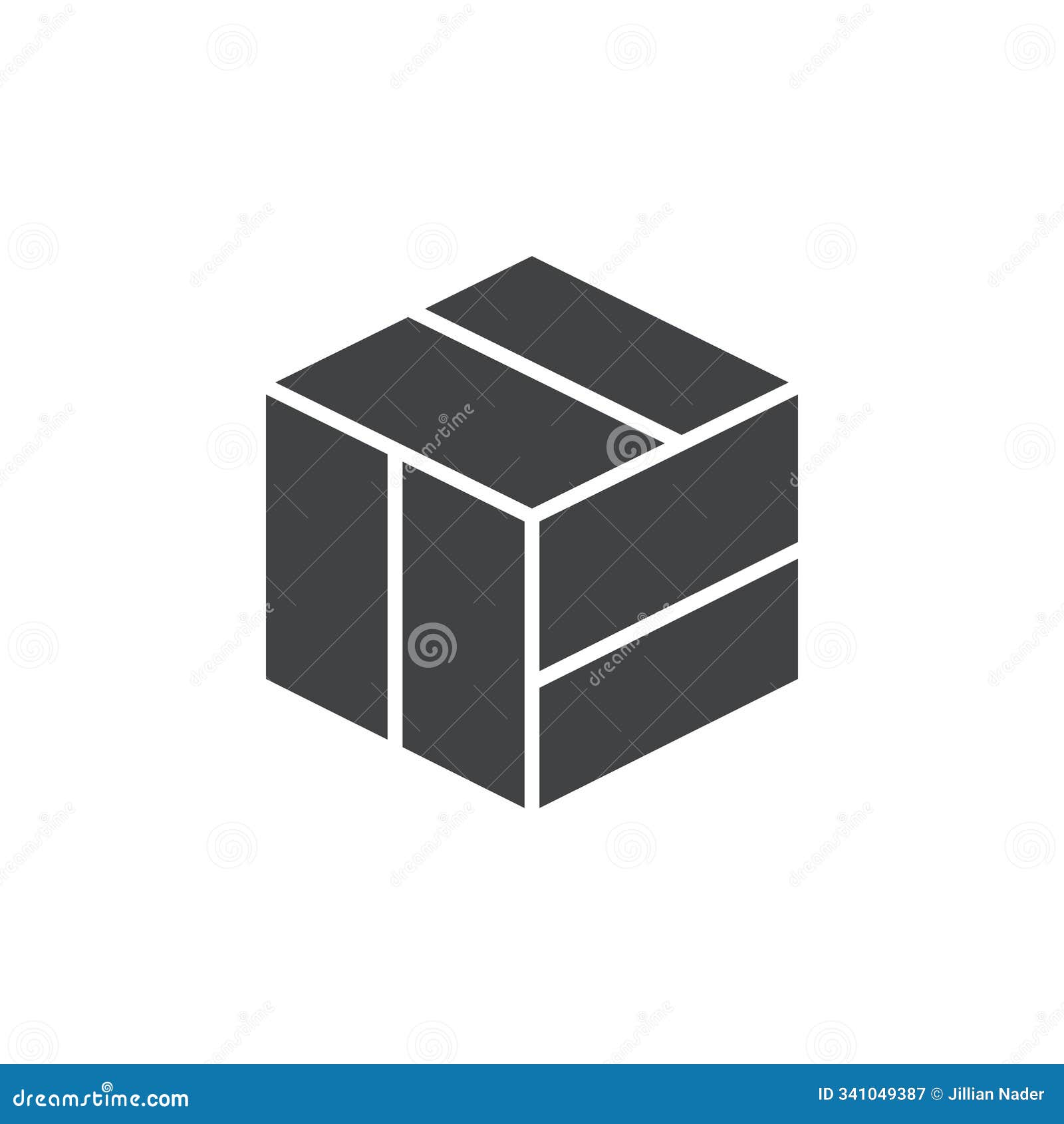 Dimension Box Icon Flat and Simple Set Design Stock Vector ...
