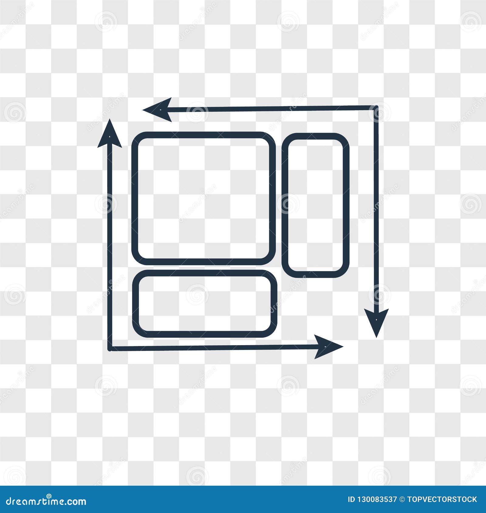 Dimension Concept Vector Linear Icon Isolated On Transparent Background ...