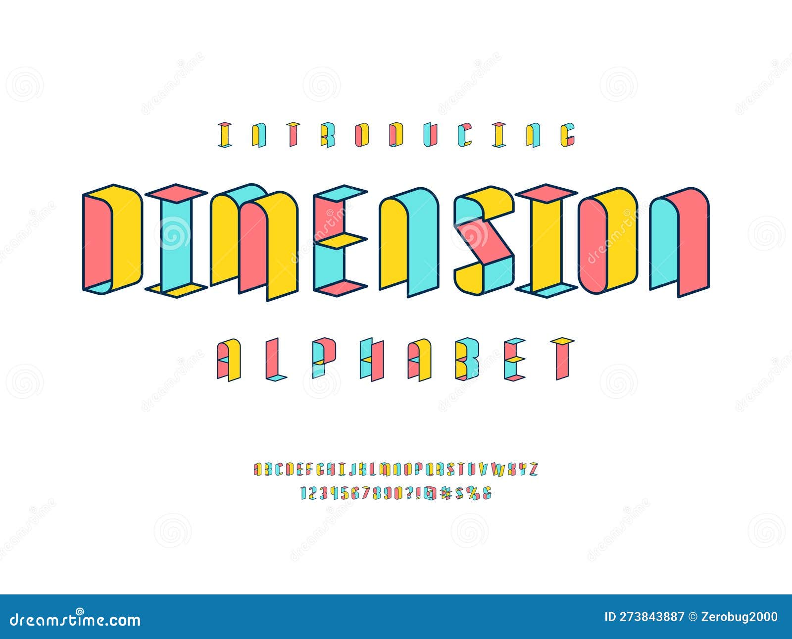 Dimension font stock vector. Illustration of screenshot - 273843887