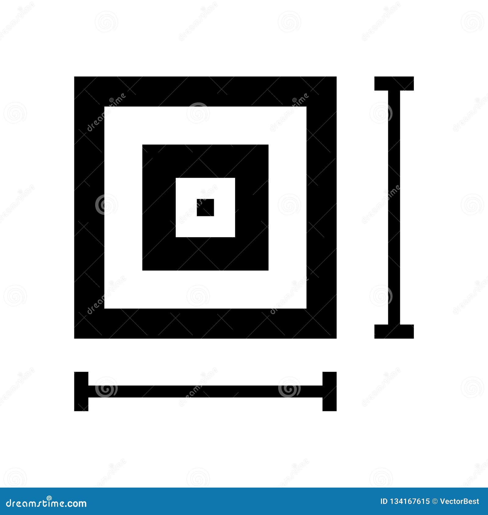 Dimension Icon Vector Isolated on White Background, Dimension Sign ...