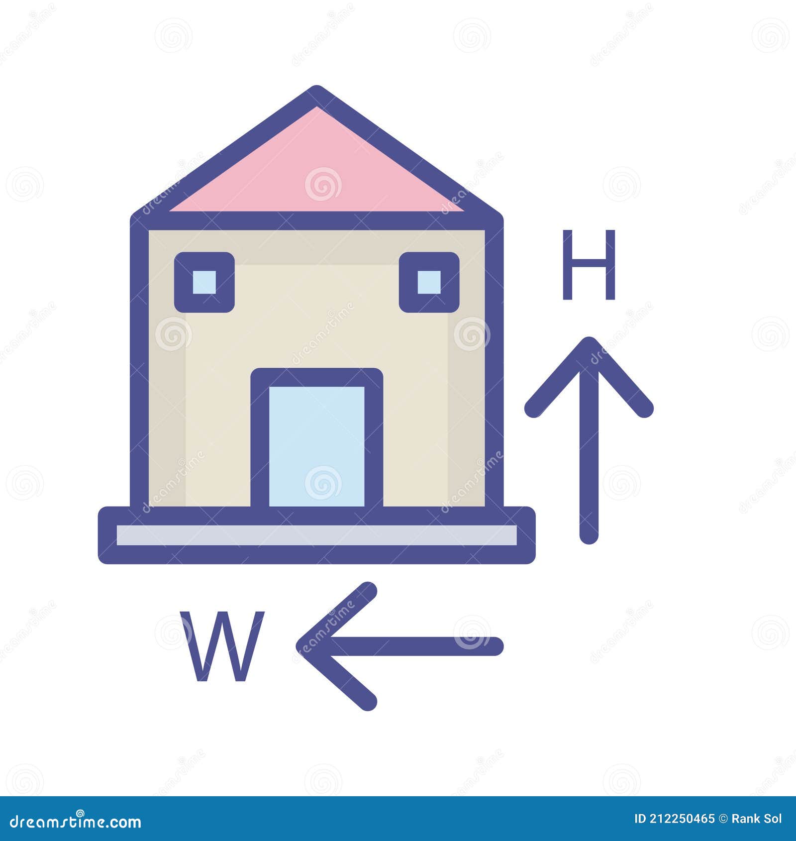 Dimension Isolated Vector Icon Which Can Easily Modify or Edit Stock ...