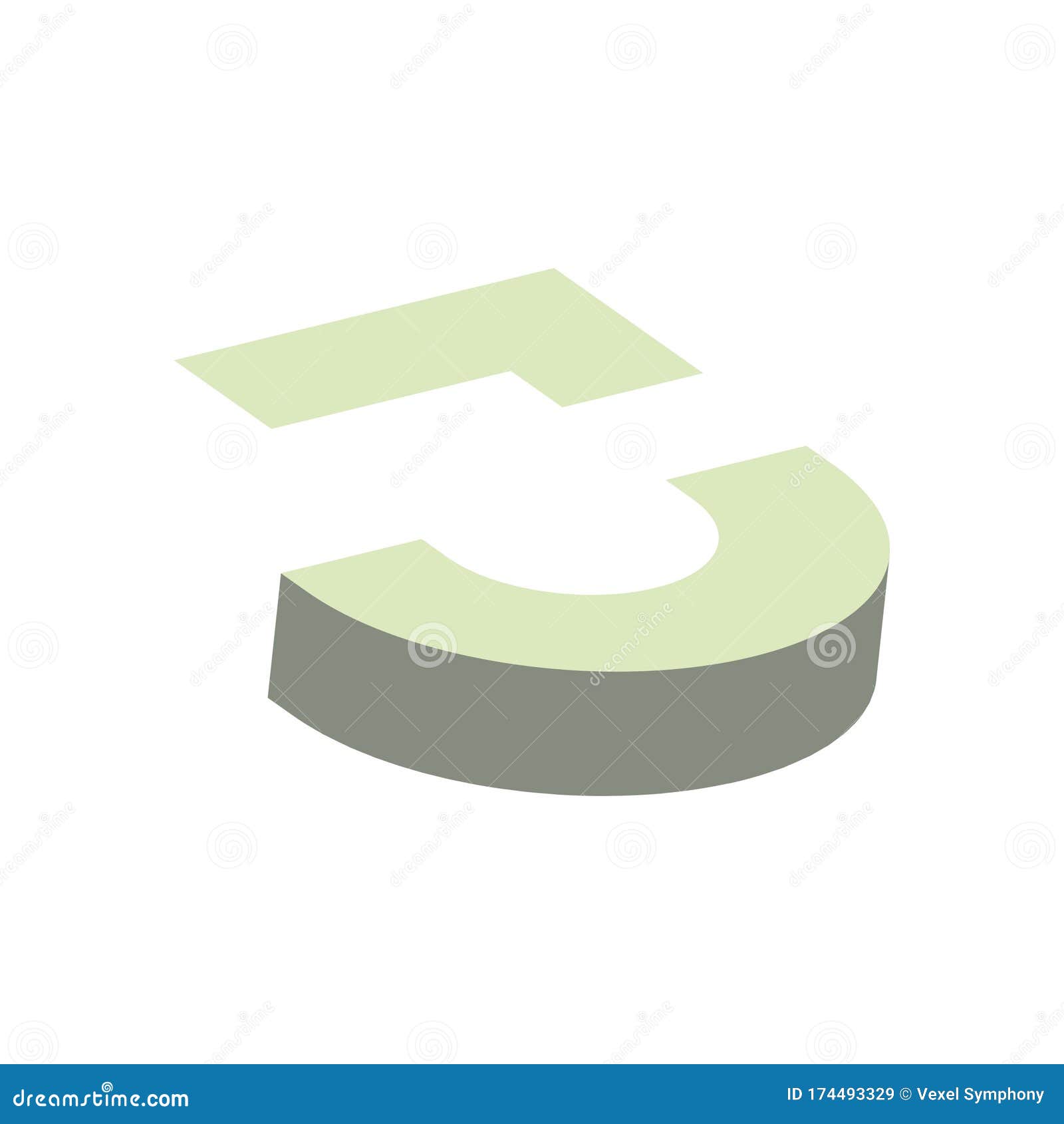 3 Dimension Logo Design 123 Stock Vector - Illustration of concept ...