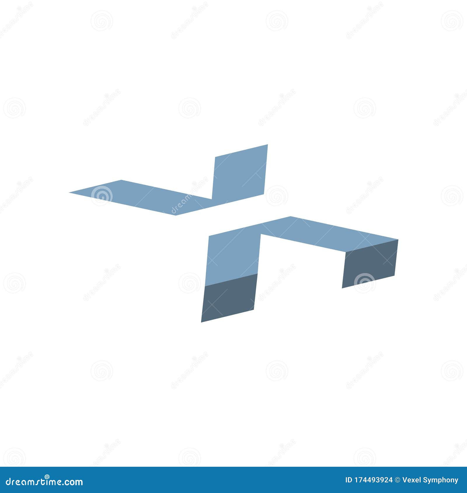 3 Dimension Logo Design 140 Stock Illustration - Illustration of ...