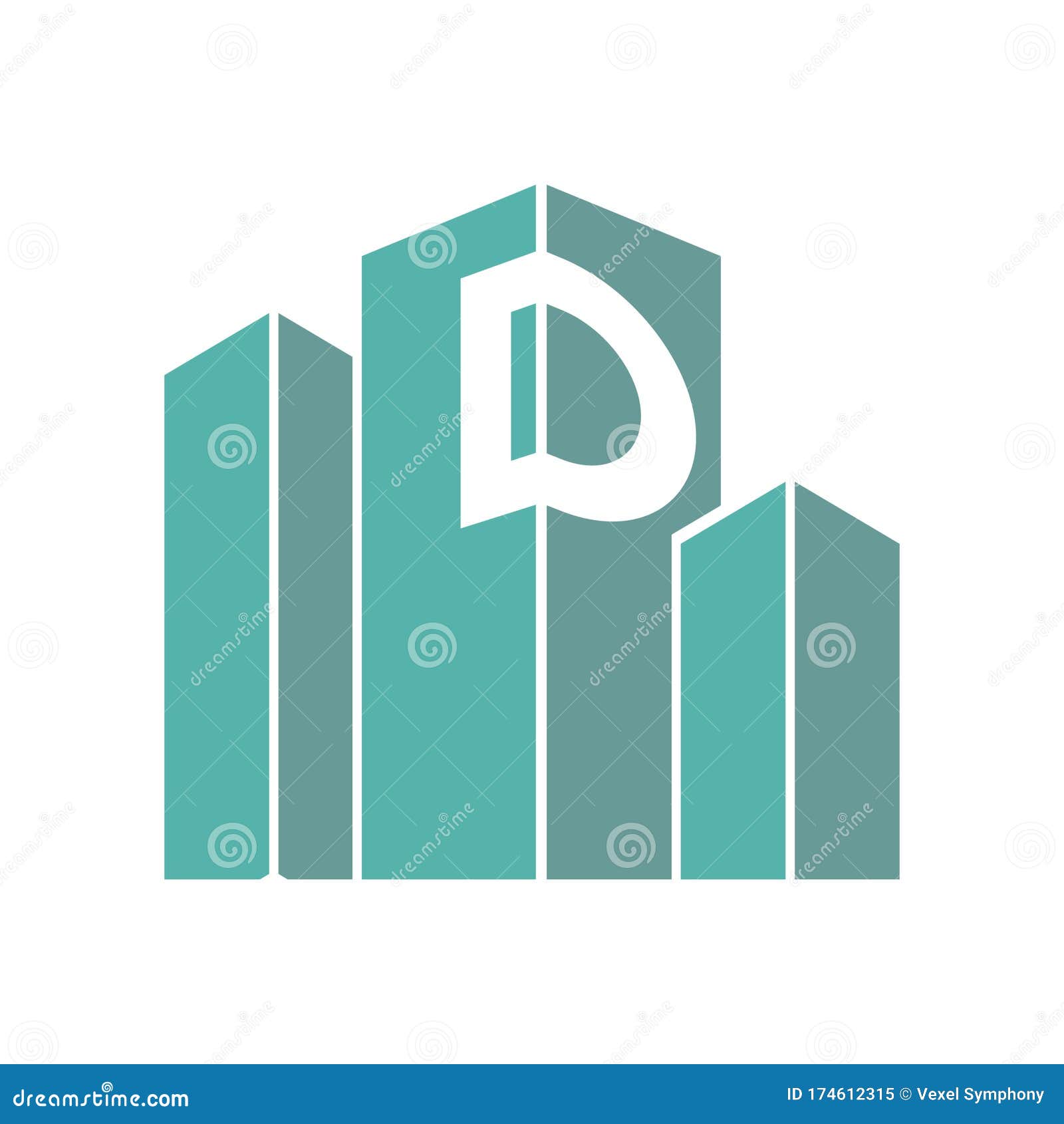 3 Dimension Logo Design 164 Stock Vector - Illustration of building ...