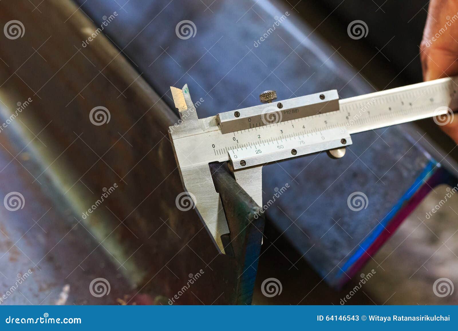 Dimension Measuring Steel by Vernier Stock Image - Image of meter ...