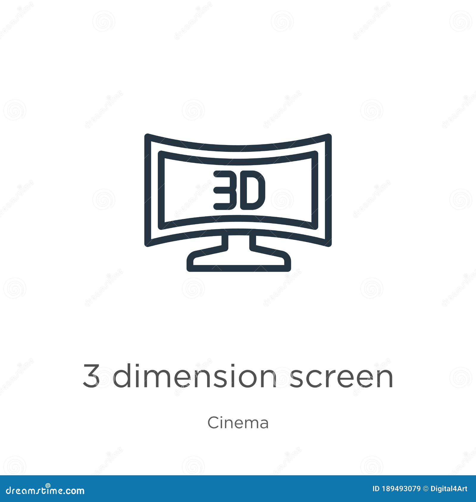 Linear Dimension Icon From Geometry Outline Collection. Thin Line ...