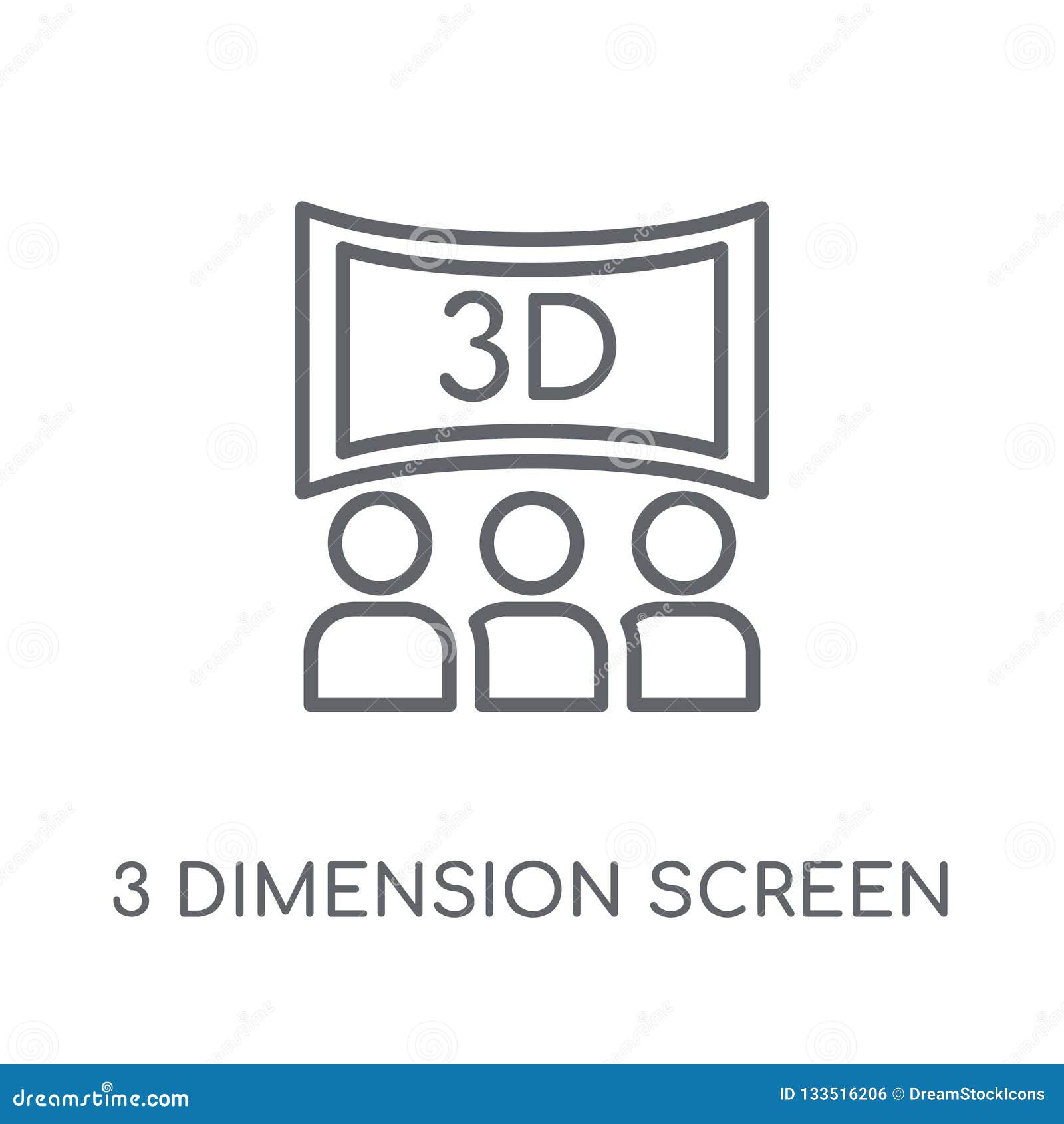 Linear Dimension Icon From Geometry Outline Collection. Thin Line ...