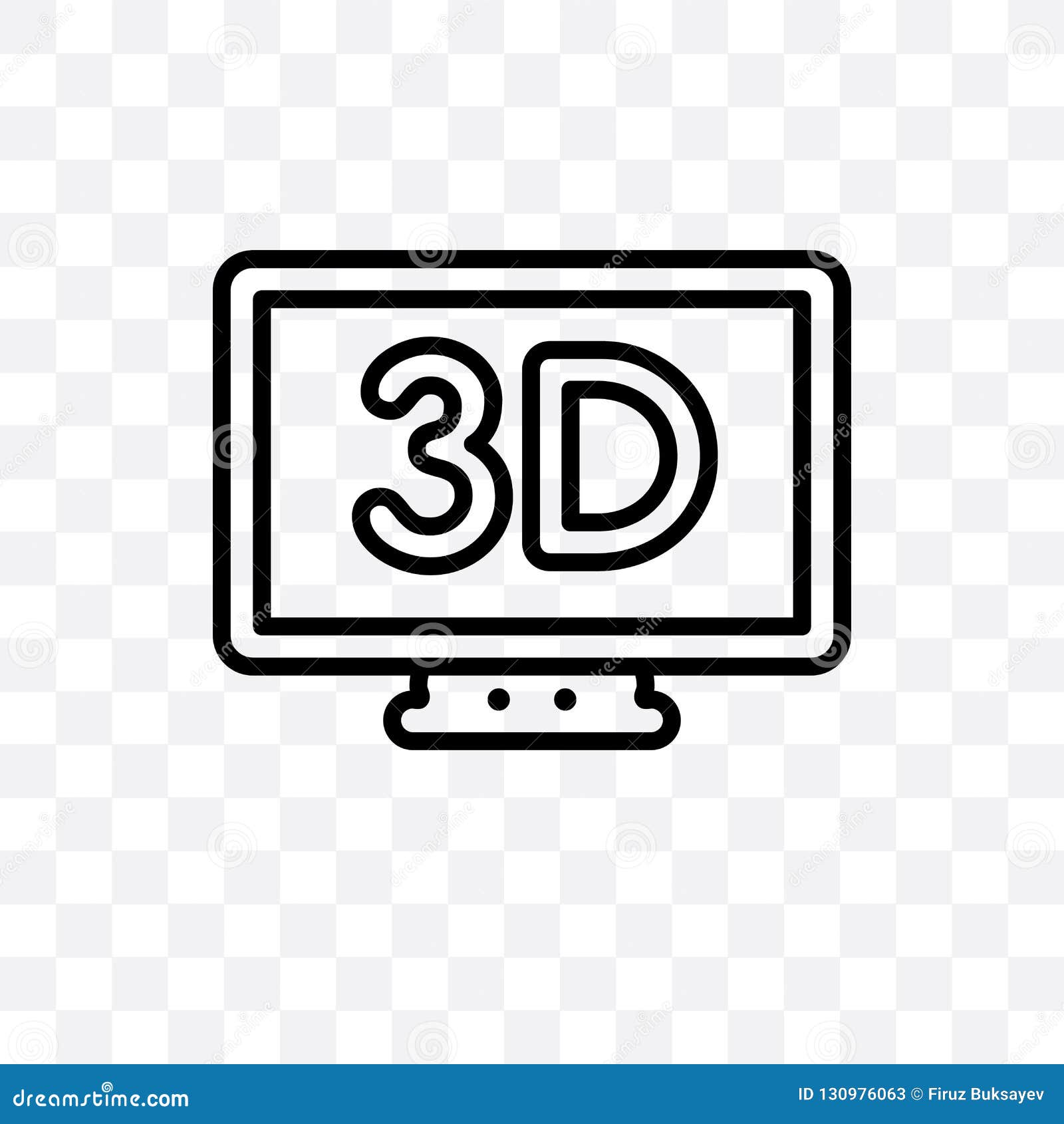 Linear Dimension Icon From Geometry Outline Collection. Thin Line ...