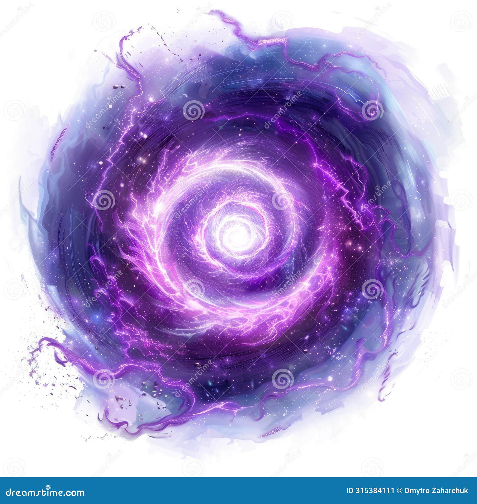Dimension with Swirling Vortexes of Magical Energy Spell Effects. Stock ...