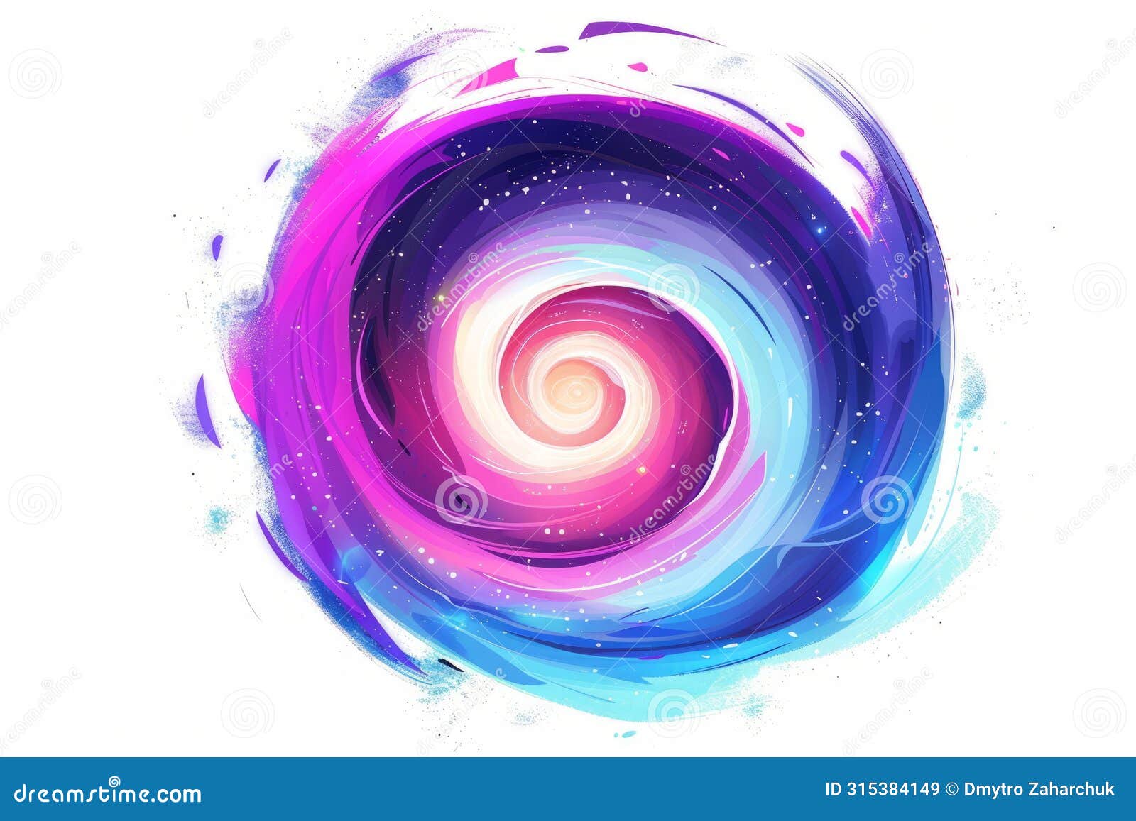 Dimension with Swirling Vortexes of Magical Energy Spell Effects. Stock ...