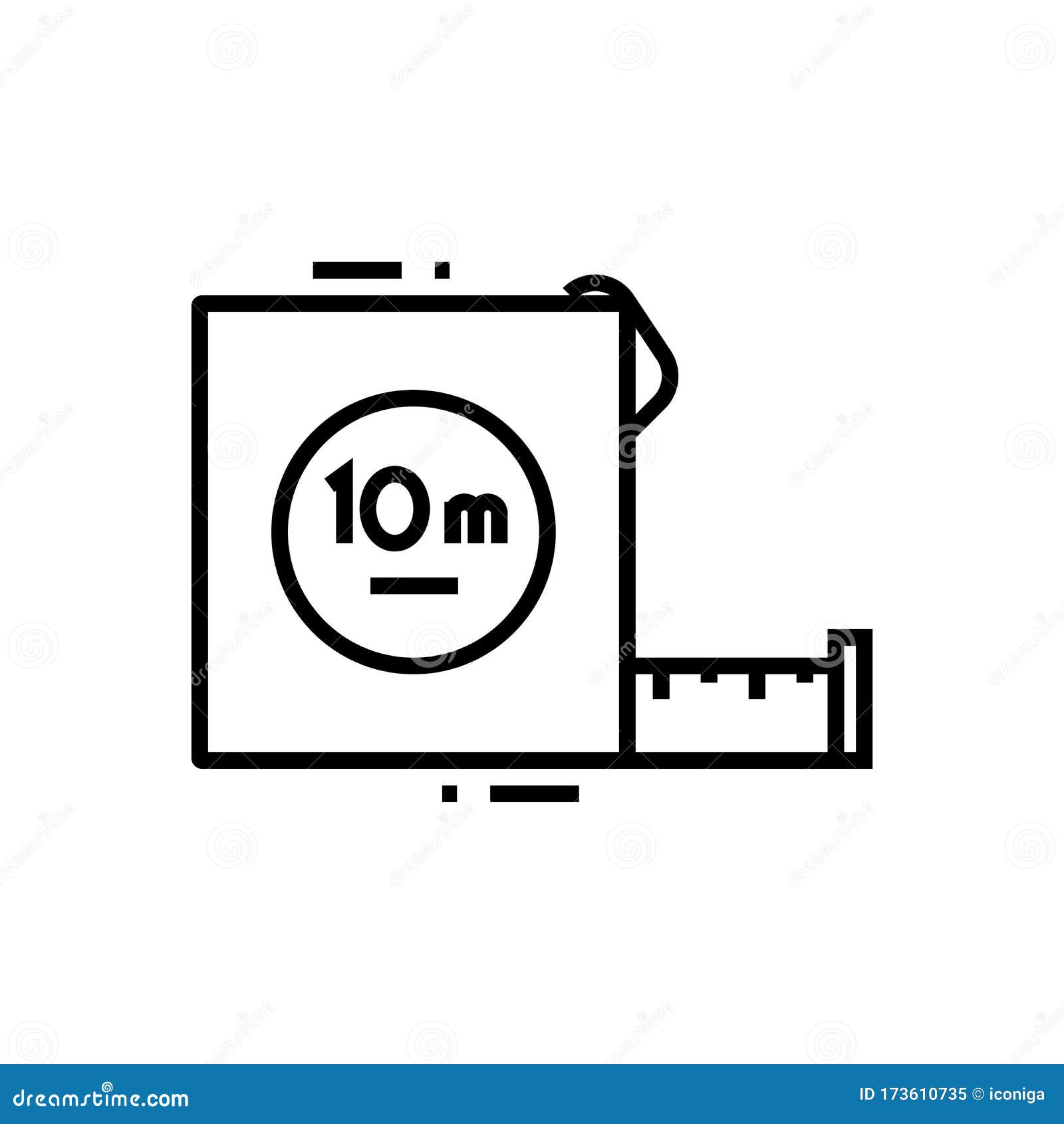 Dimension Tools Line Icon, Concept Sign, Outline Vector Illustration ...