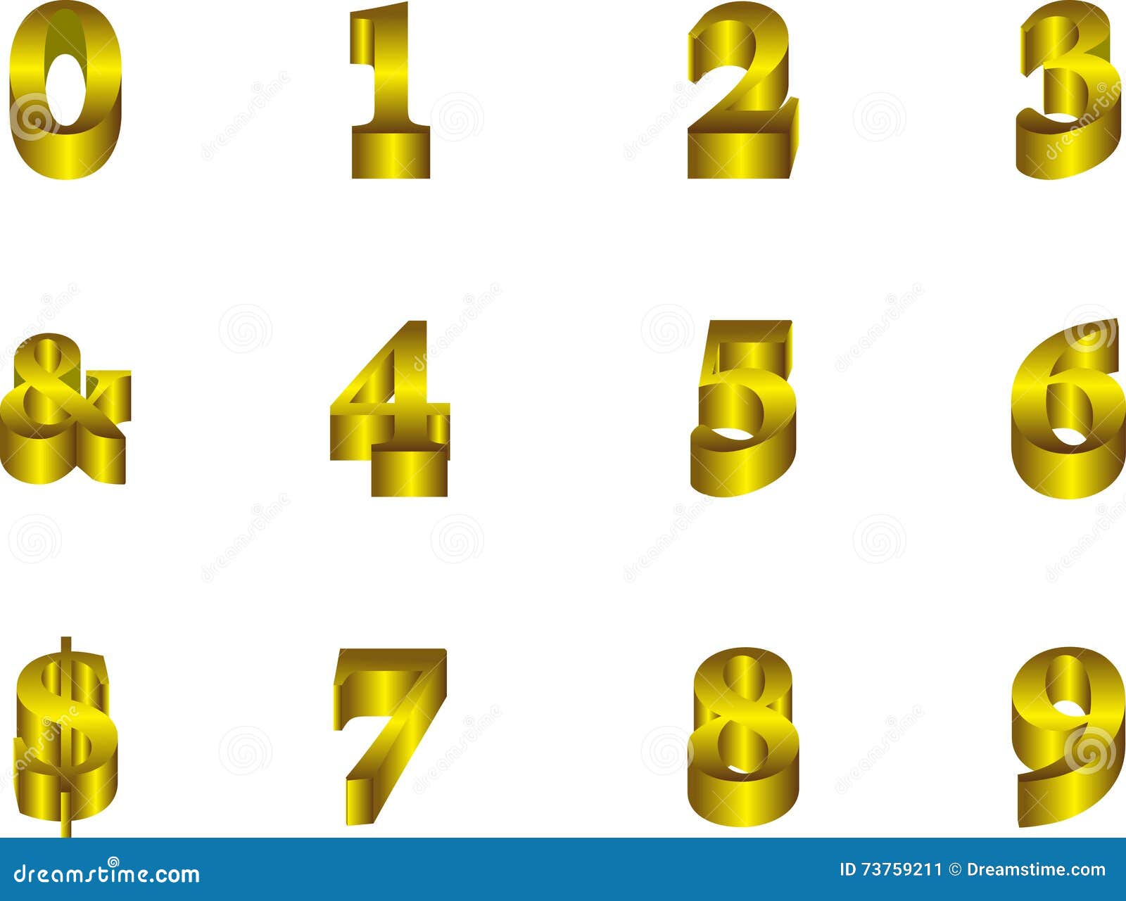 3 Dimensional Golden Figures Stock Illustrations – 2 3 Dimensional ...