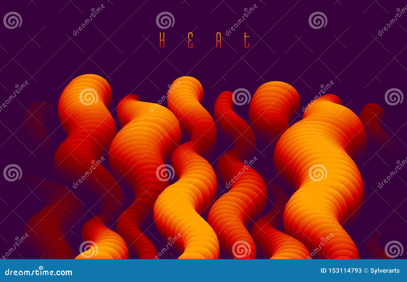 Dimensional Gradient Flame Shape Element for Design, Abstract Colorful ...