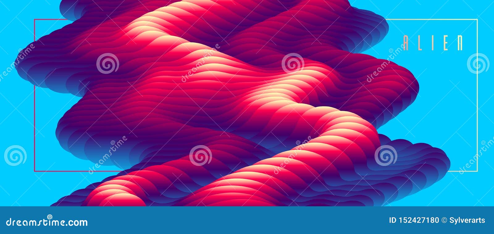 Dimensional Gradient Shape Element for Design, Abstract Colorful Fluid ...