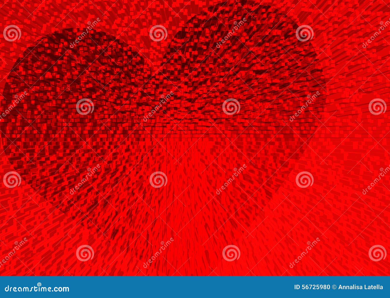 Dimensional heart stock illustration. Illustration of texture - 56725980