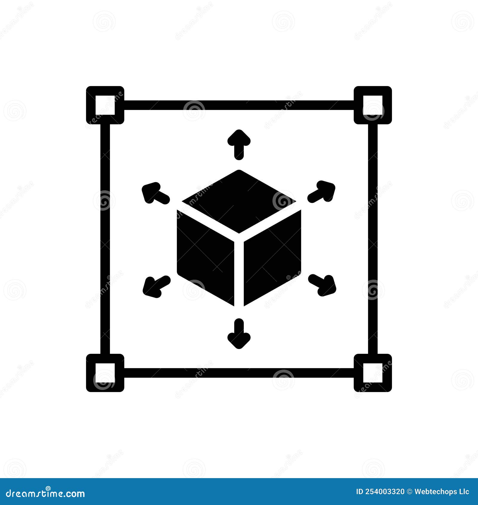 Black Solid Icon for Dimensional, Shape and Geometric Stock ...