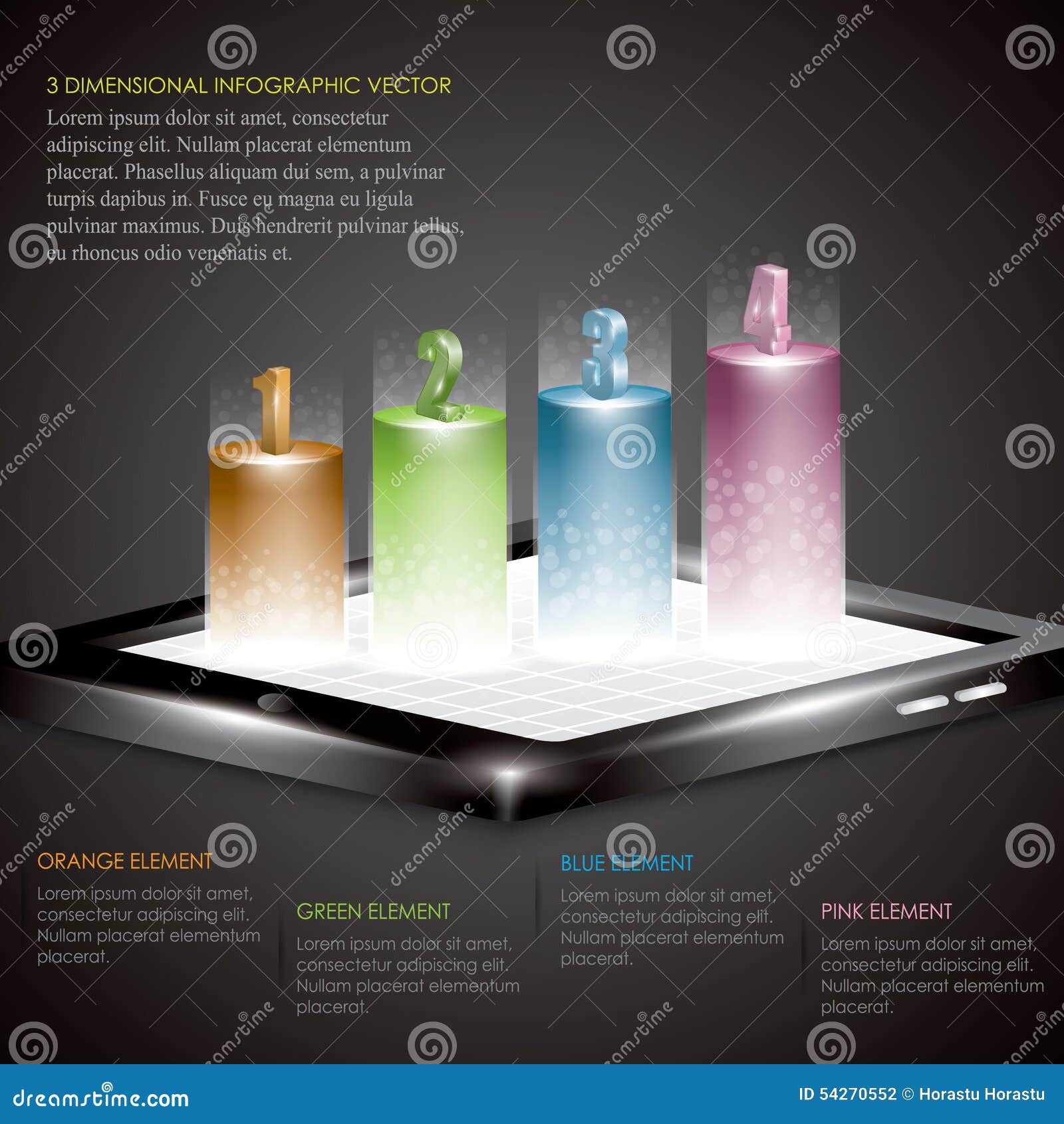 3Dimensional infographic stock vector. Illustration of comparison ...