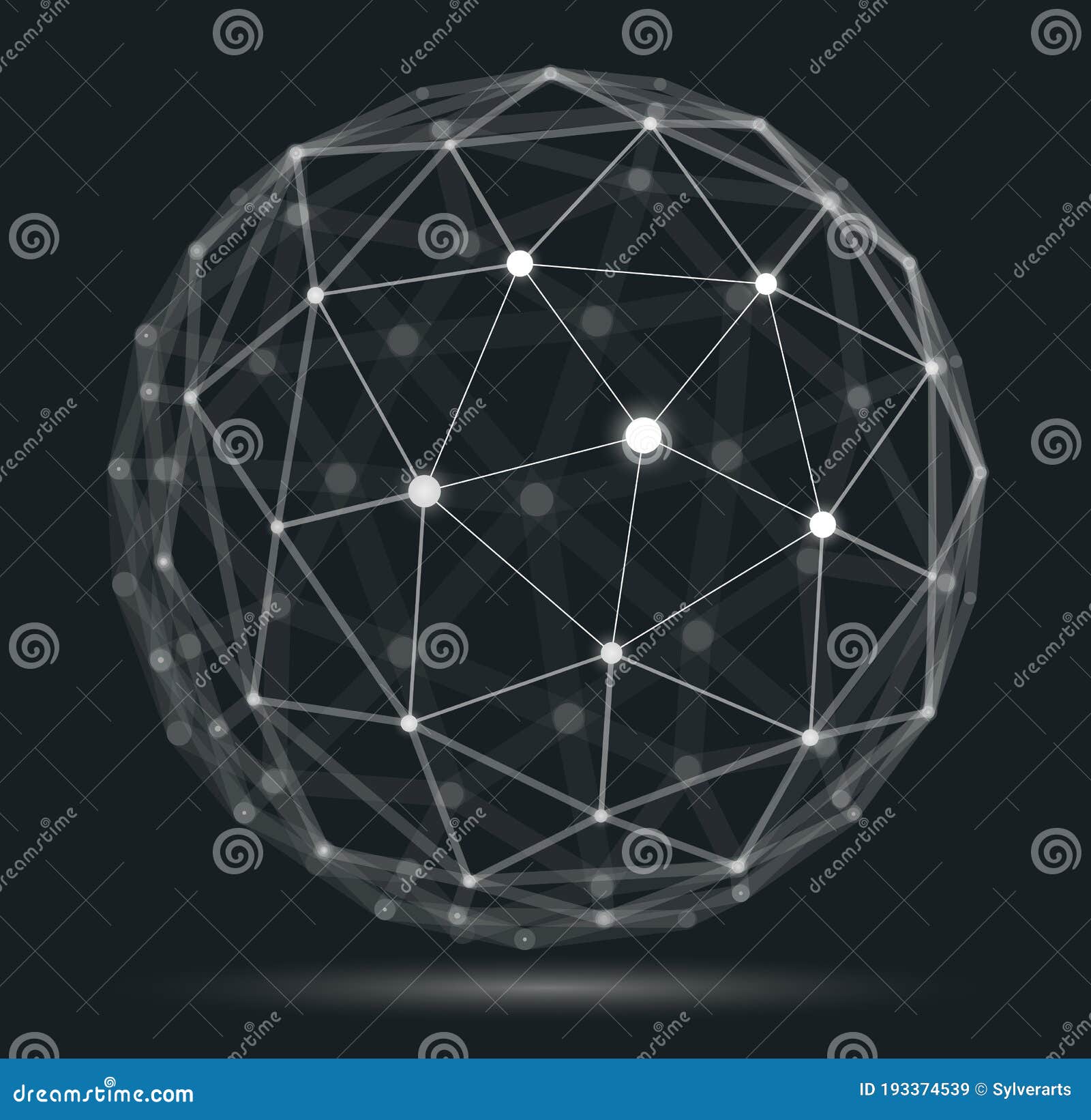 Dimensional Lattice Mesh Vector Abstraction, 3D Polygonal Design ...