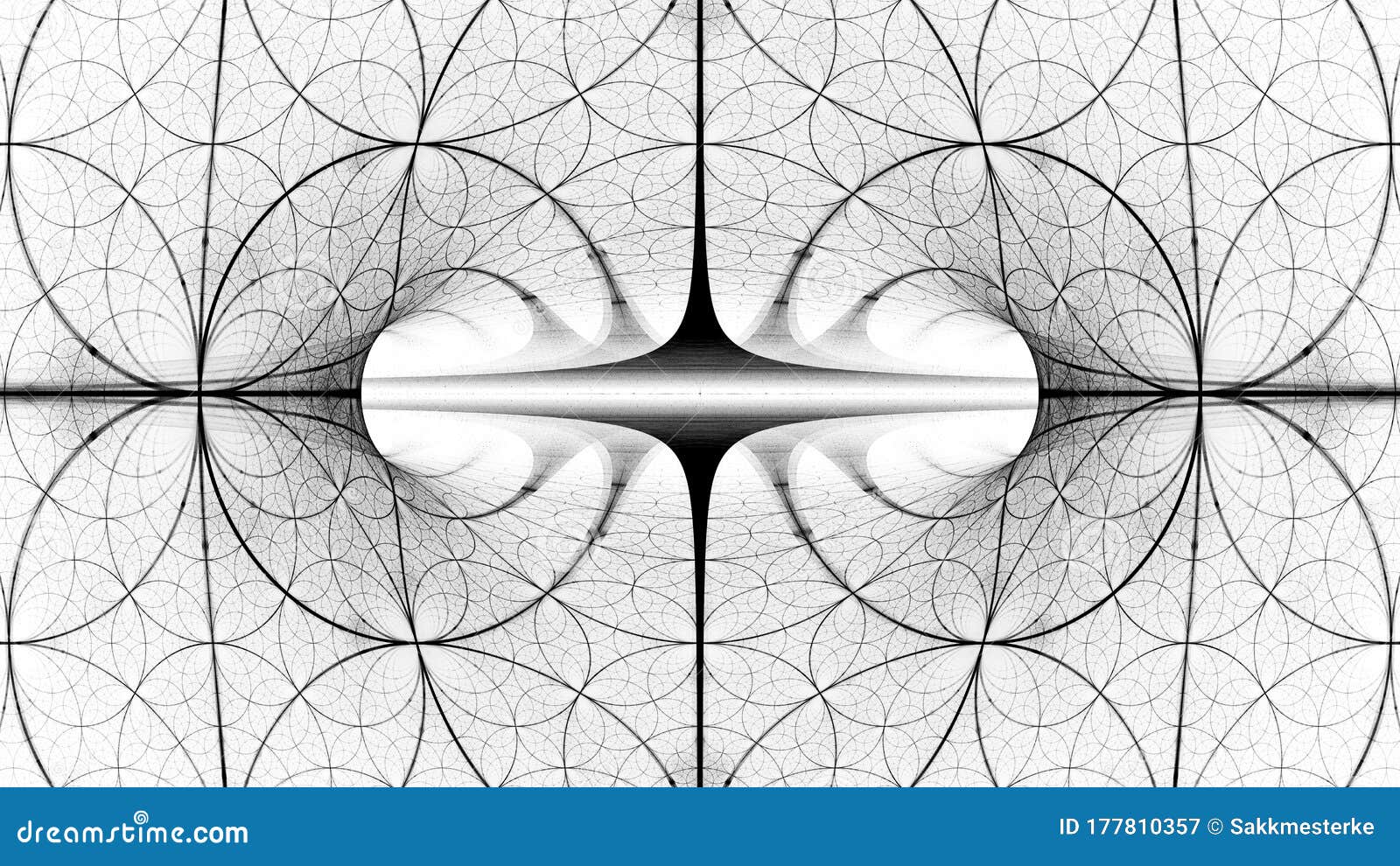 4 Dimensional Object in Space Inverted Black and White Abstract Effect ...