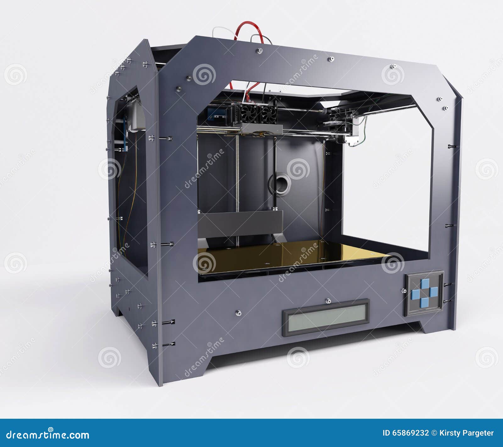 3 Dimensional Printer stock illustration. Illustration of print - 65869232