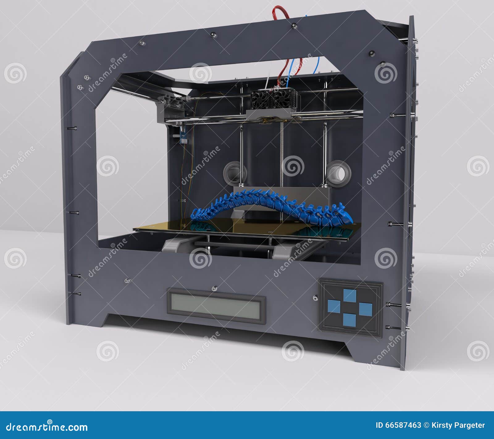 3 Dimensional Printer stock illustration. Illustration of print - 66587463