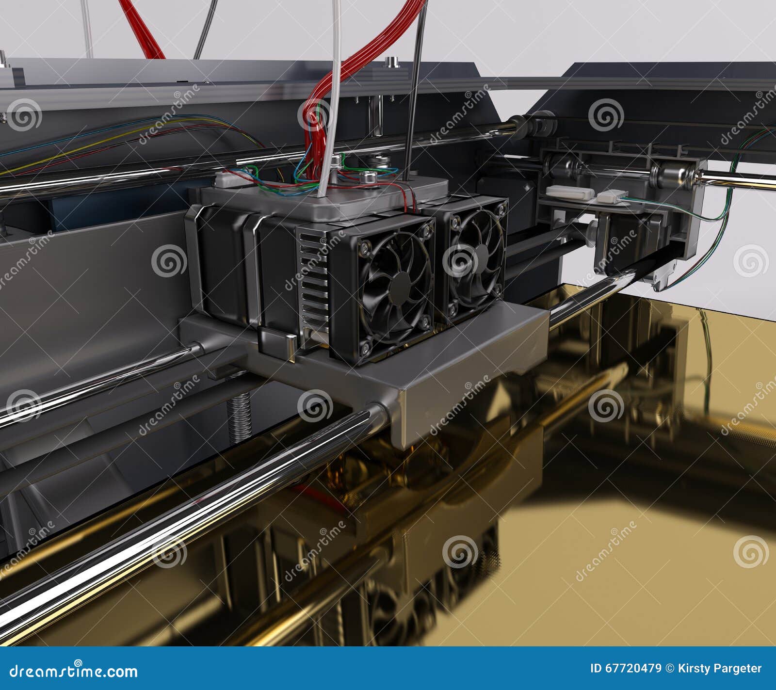 3 Dimensional Printer stock illustration. Illustration of detail - 67720479