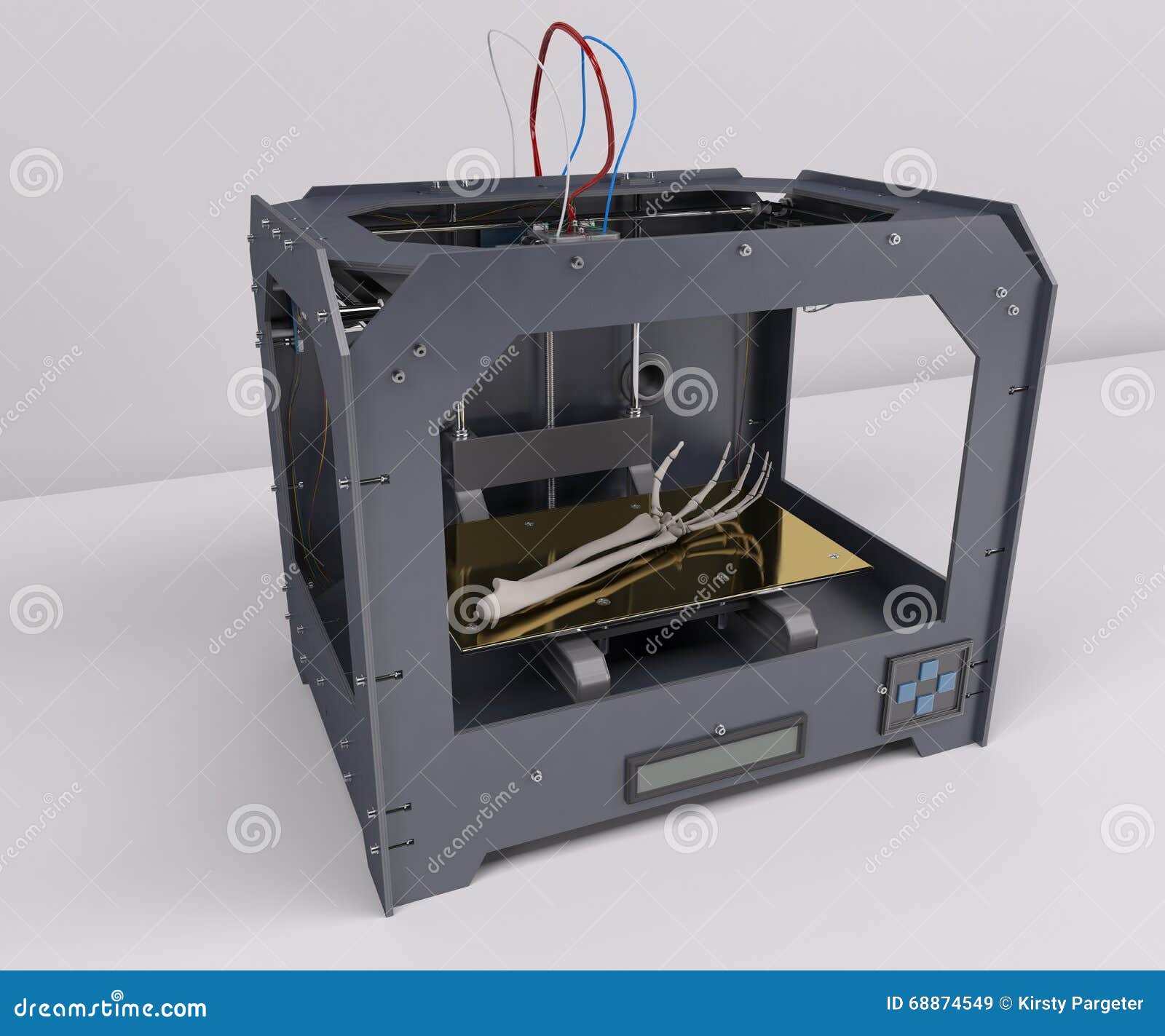 3 Dimensional Printer stock illustration. Illustration of modern - 68874549