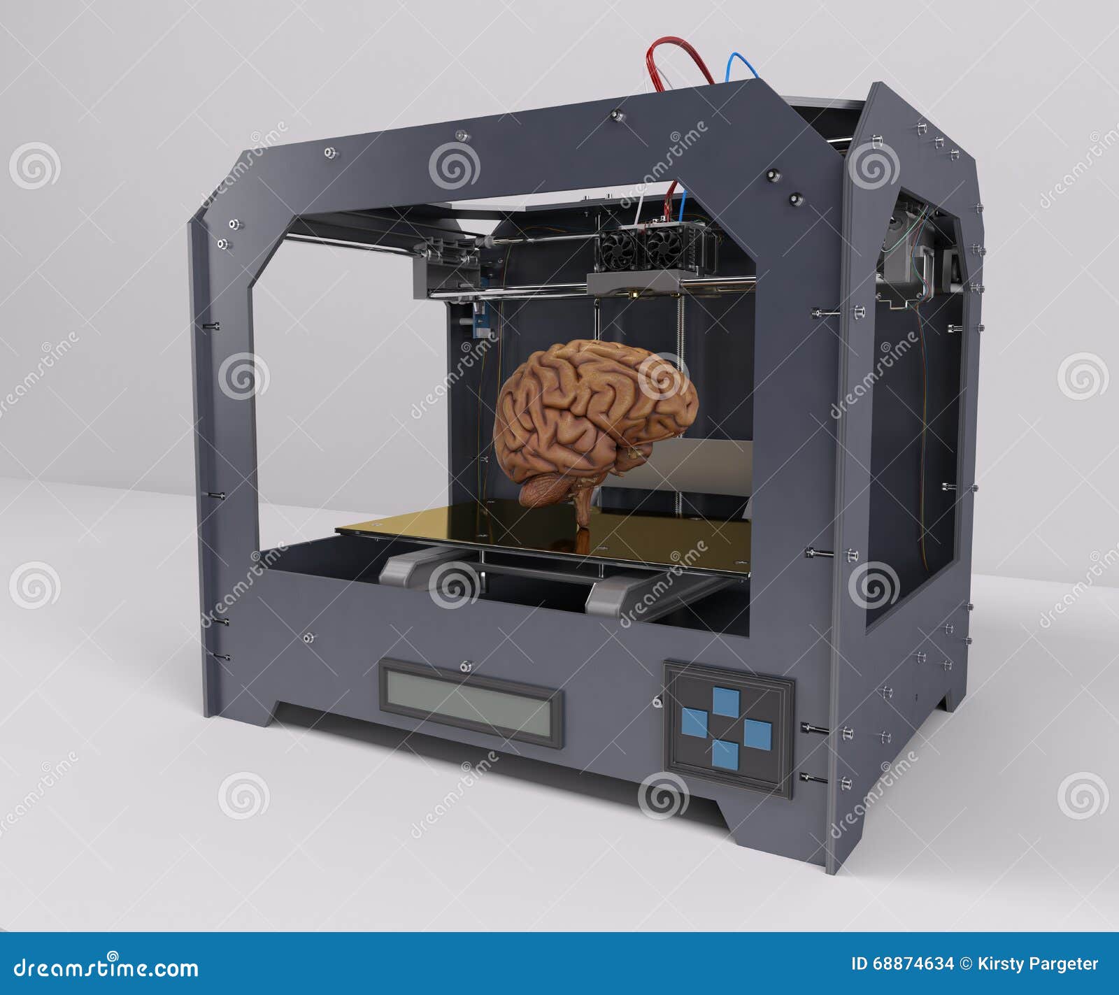 3 Dimensional Printer stock illustration. Illustration of model - 68874634