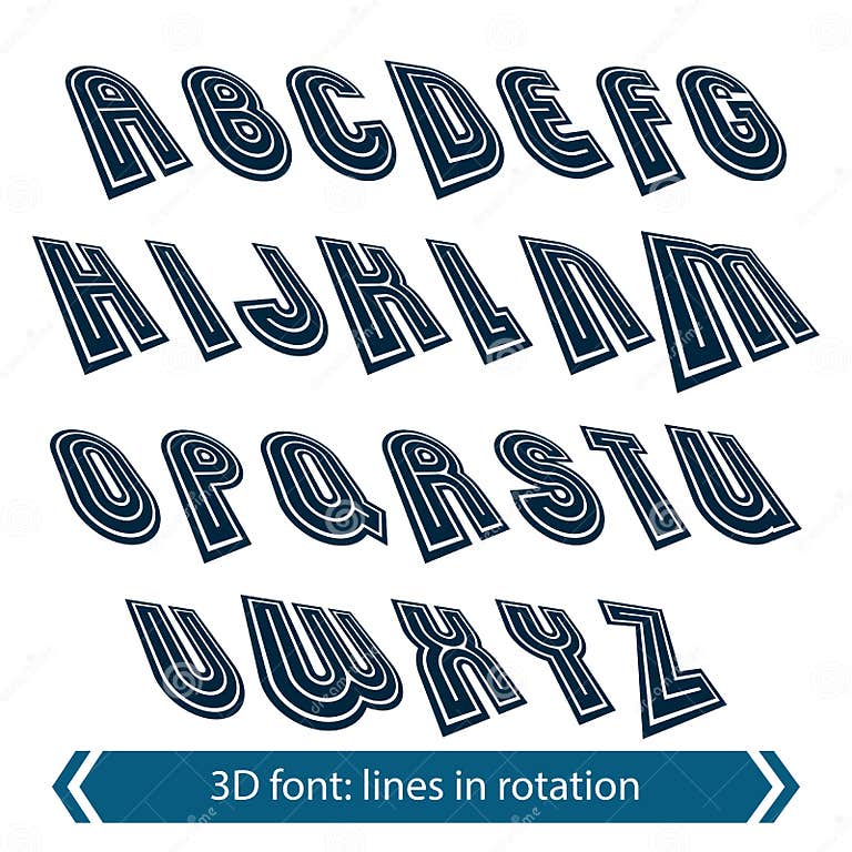 Dimensional Shift Letters with Rotation Effect, Creative Geometric ...