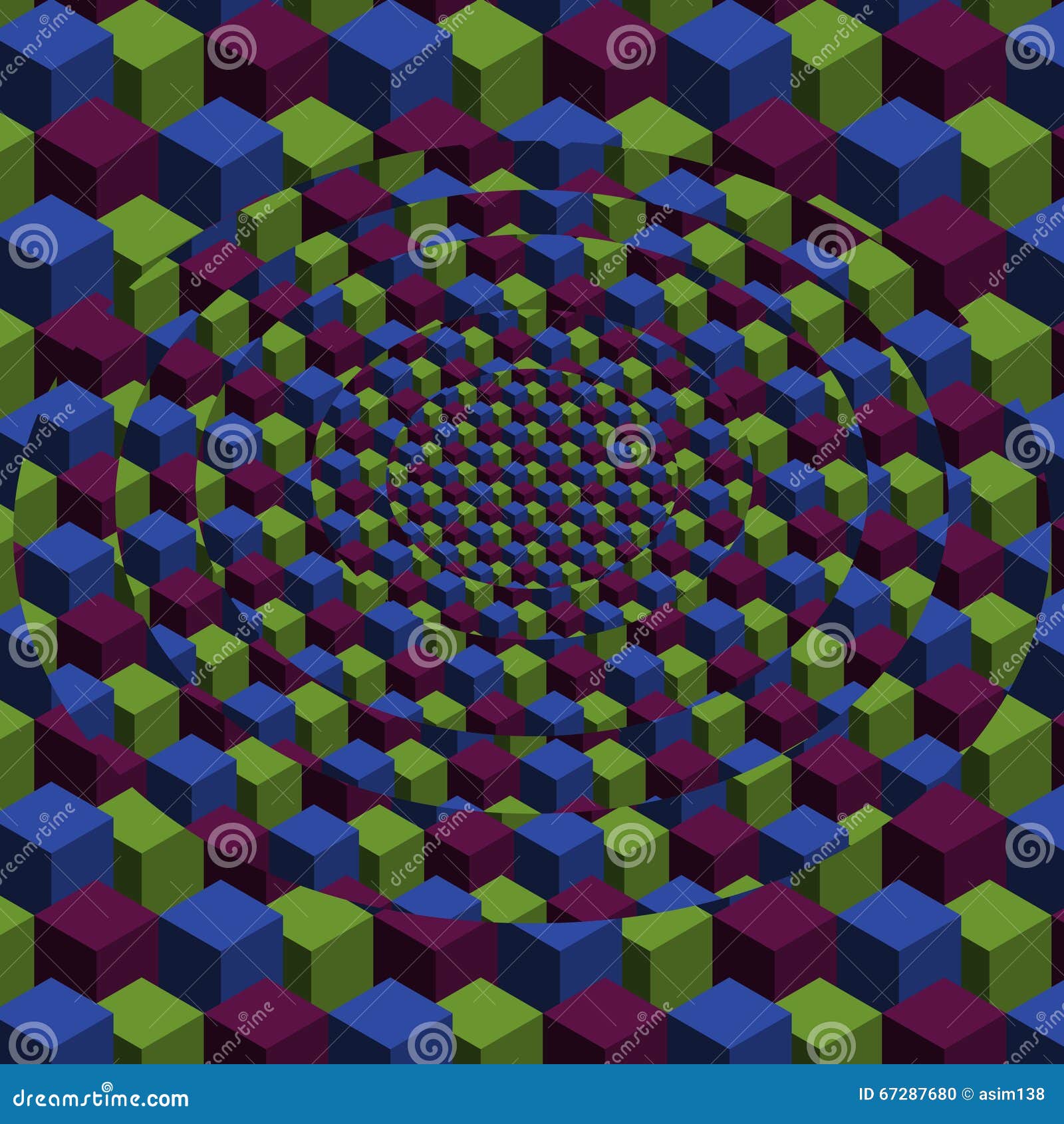 Dimensional Vector Cube Repeating Pattern Background Stock Vector ...